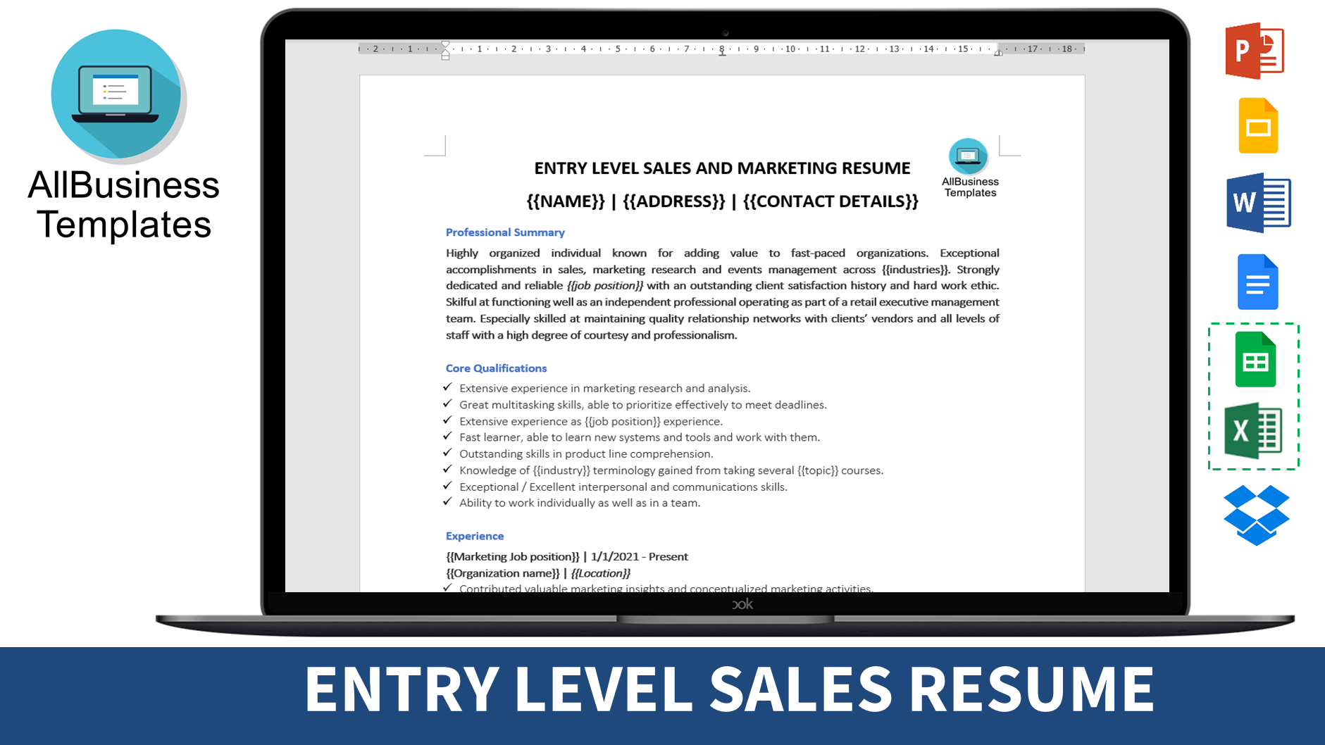 Entry Level Sales Representative or Coordinator Resume | Templates at ...