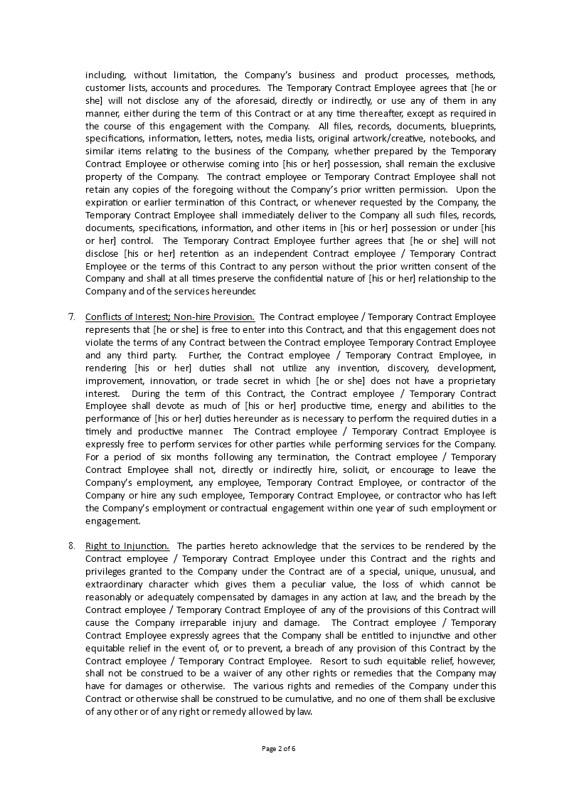 Employment Contract Template Templates At Allbusinesstemplates