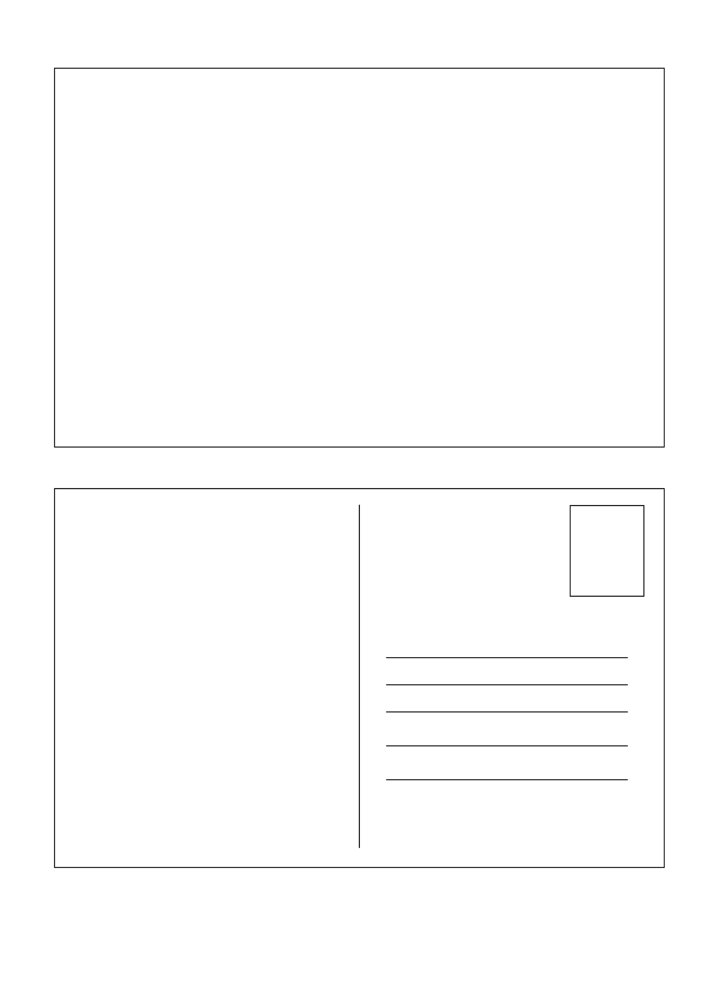 Kostenloses Postkaart Template