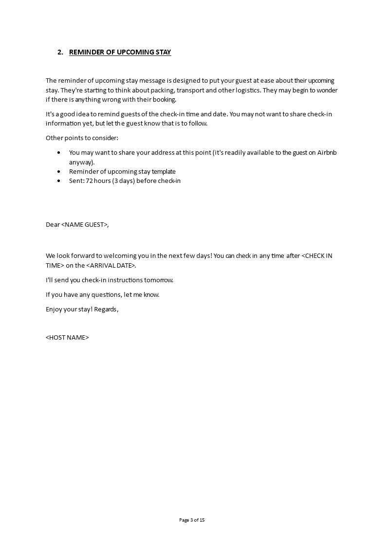 Airbnb Email Messages | Templates at allbusinesstemplates.com