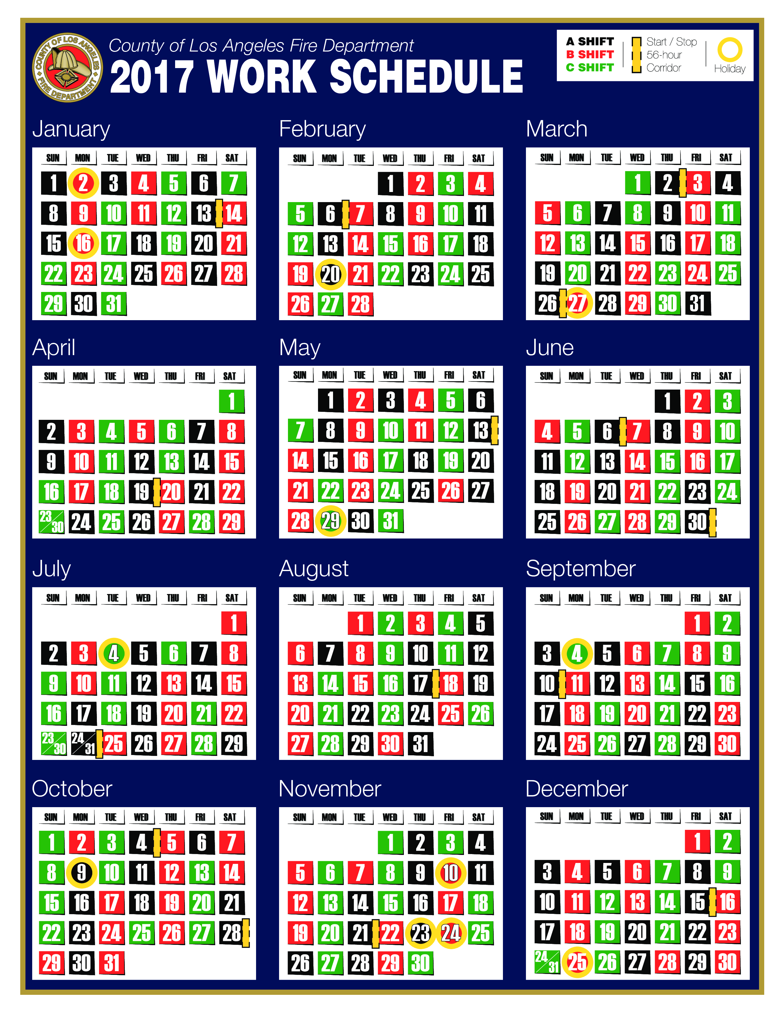 Lacofd Shift Calendar 2022 Printable Word Searches