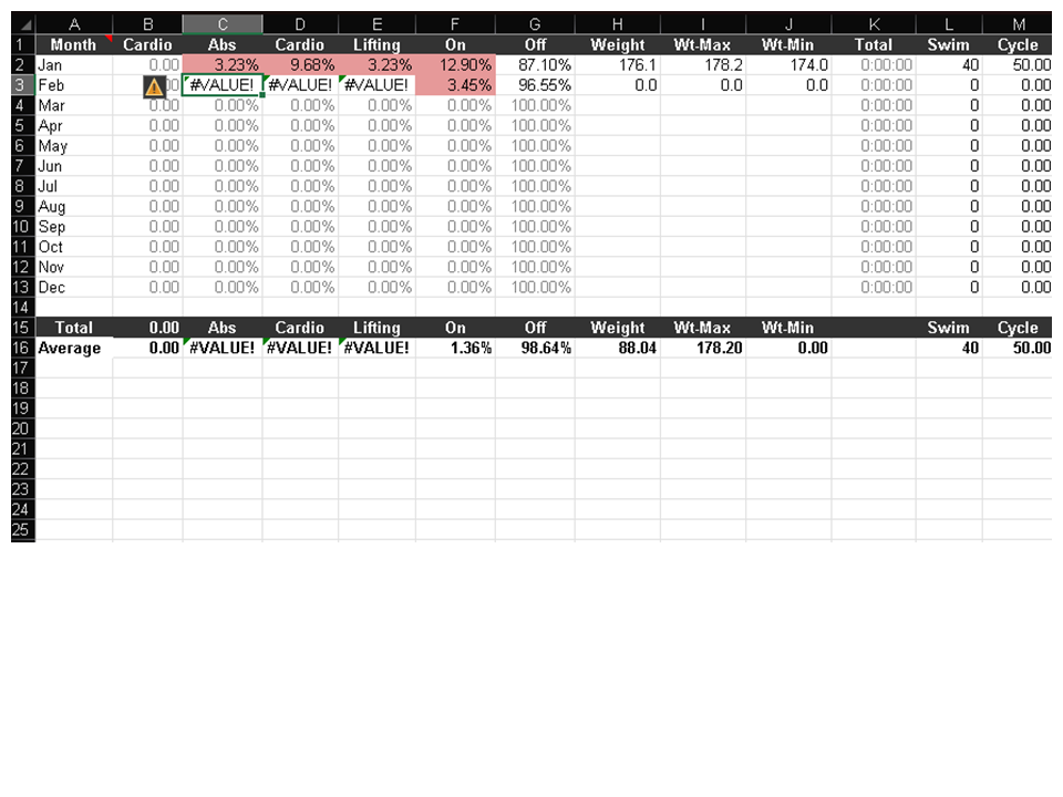 Fitness Workout Excel Template | Templates at allbusinesstemplates.com