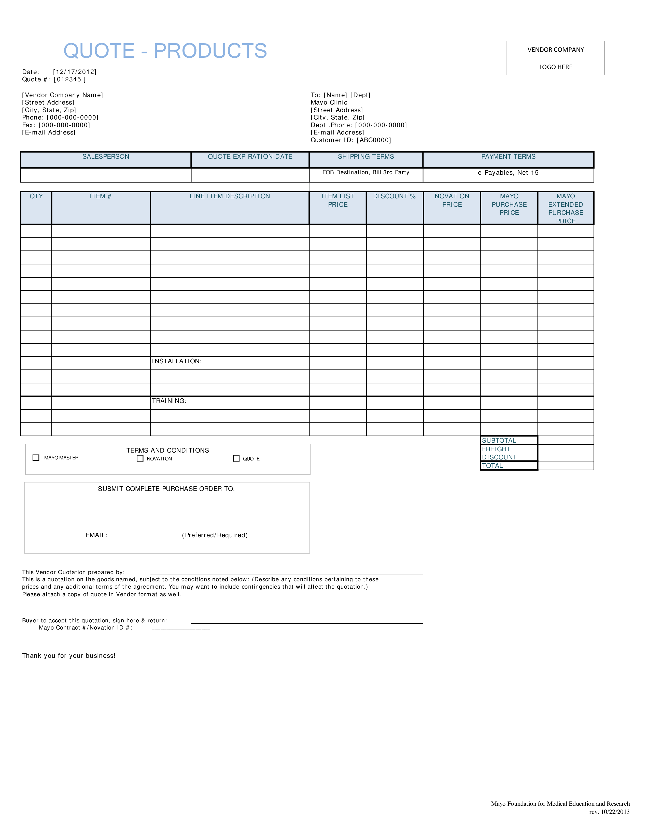 Product Quotation | Templates at allbusinesstemplates.com