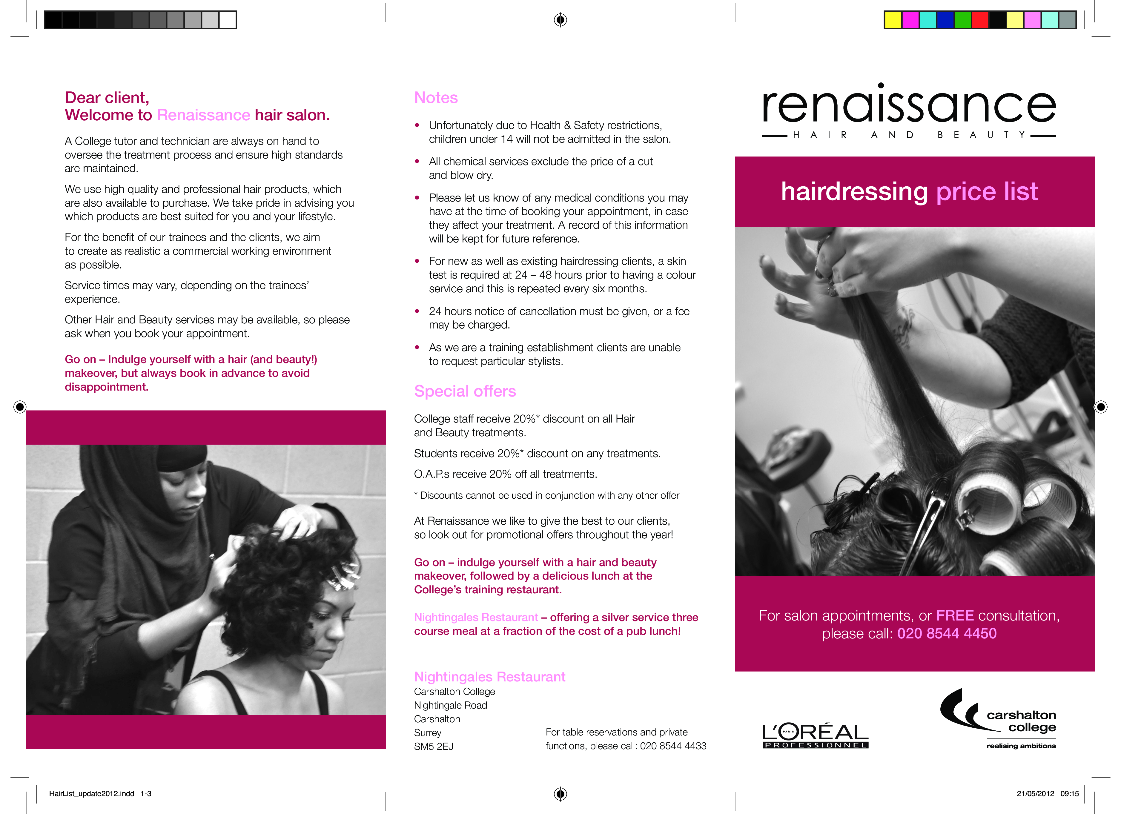 Hair Salon Price List Templates At Allbusinesstemplates
