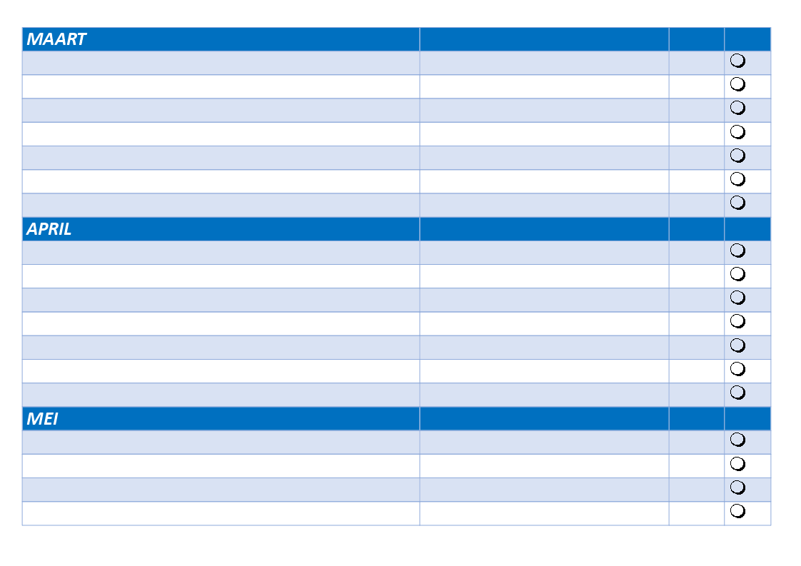 Jaar Planning Kalender | Templates at allbusinesstemplates.com