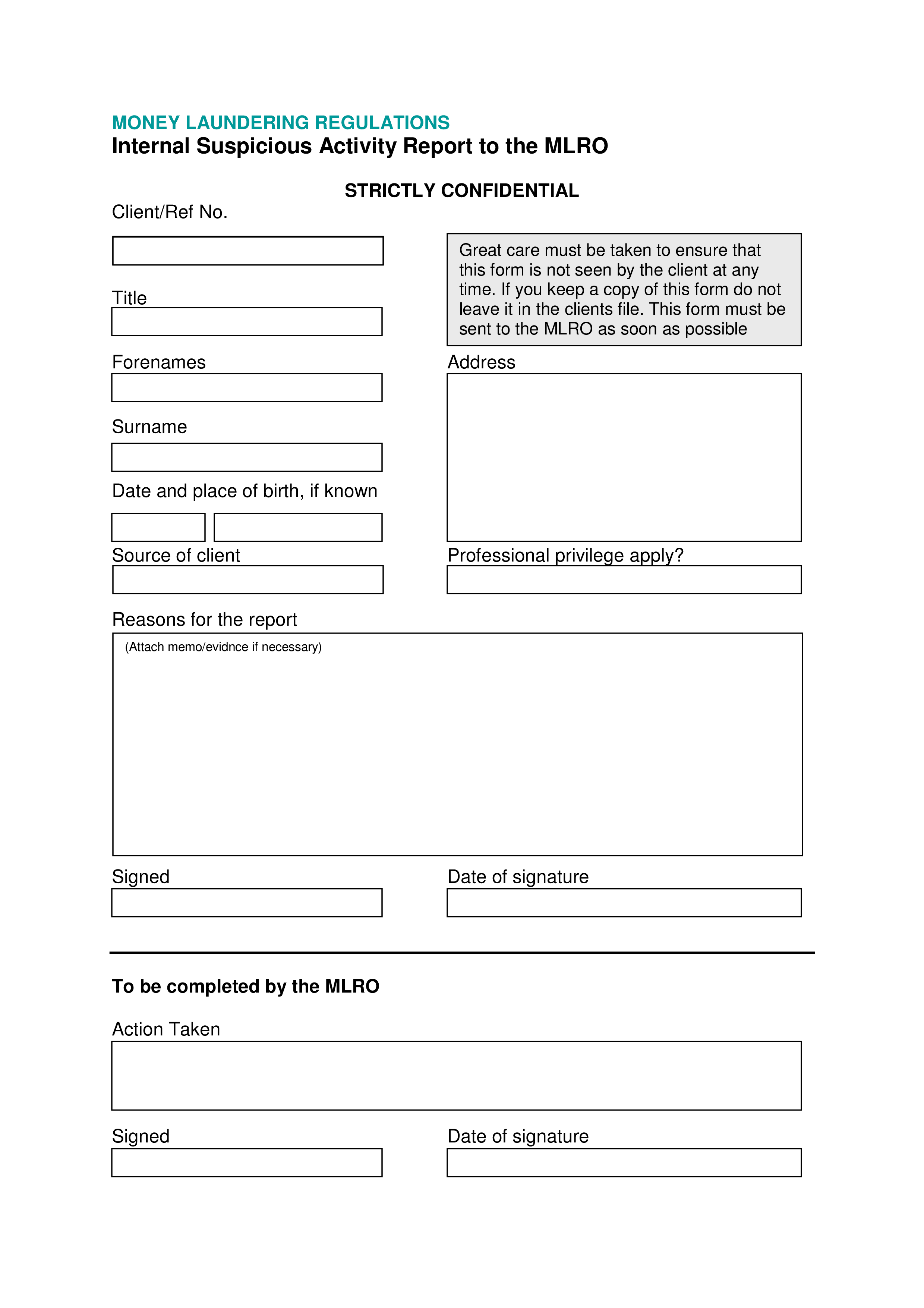 Suspicious Activity Report Templates At Allbusinesstemplates
