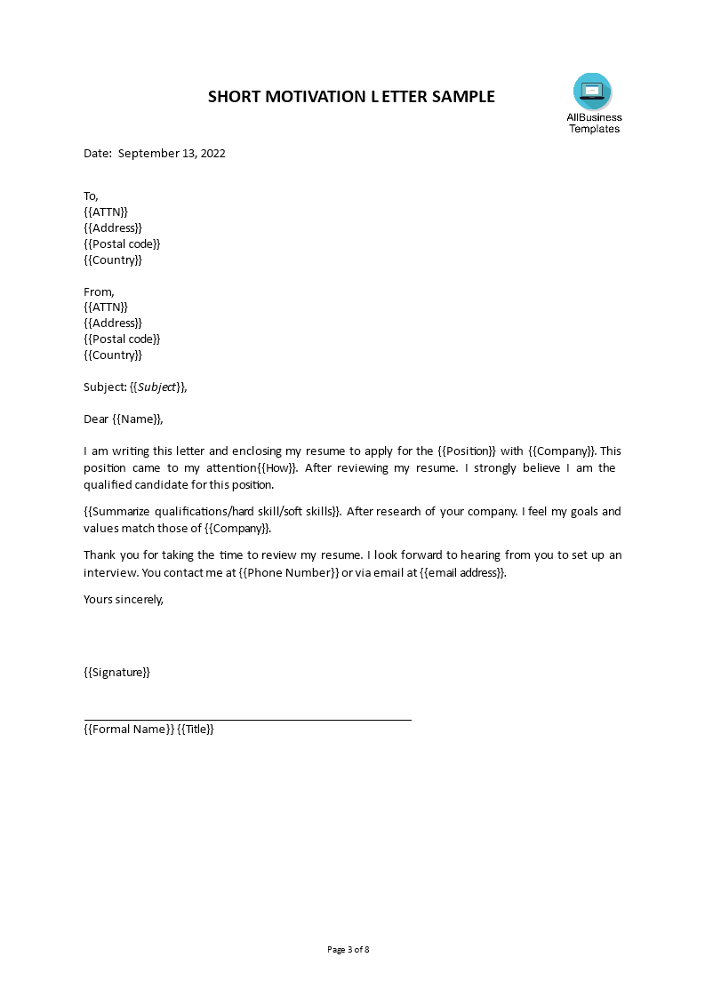 How To Write A Motivation Letter Ultimate Guide