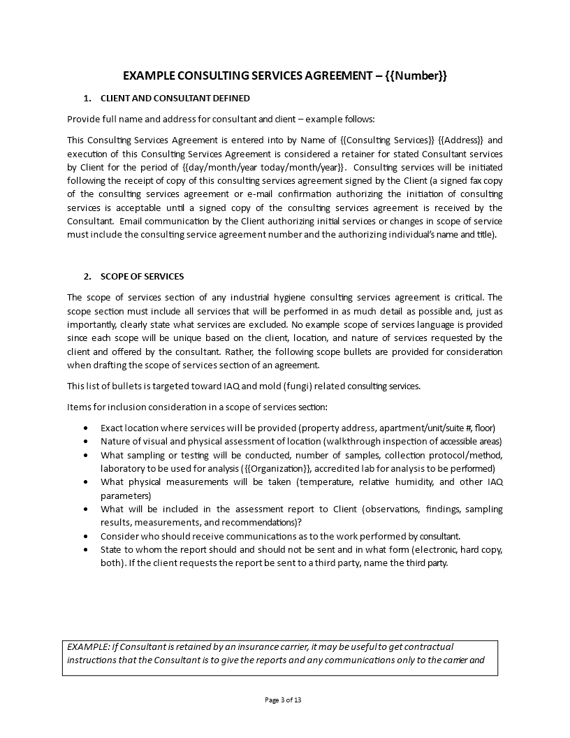 Consulting Agreement | Templates at allbusinesstemplates.com