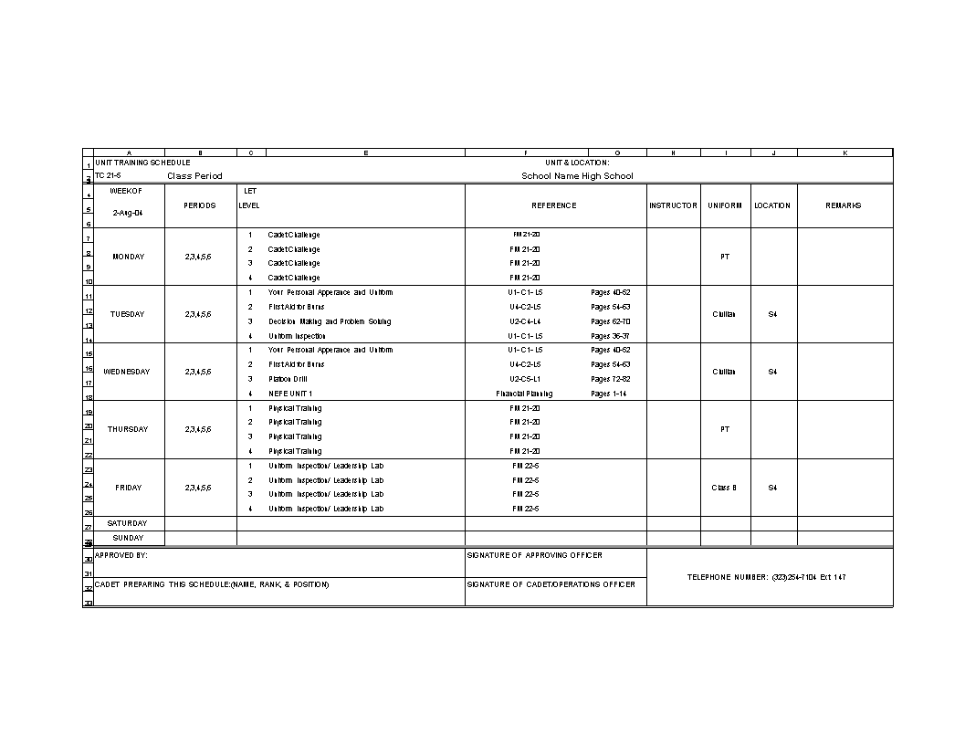 Gratis Wekelijks Trainingsschema