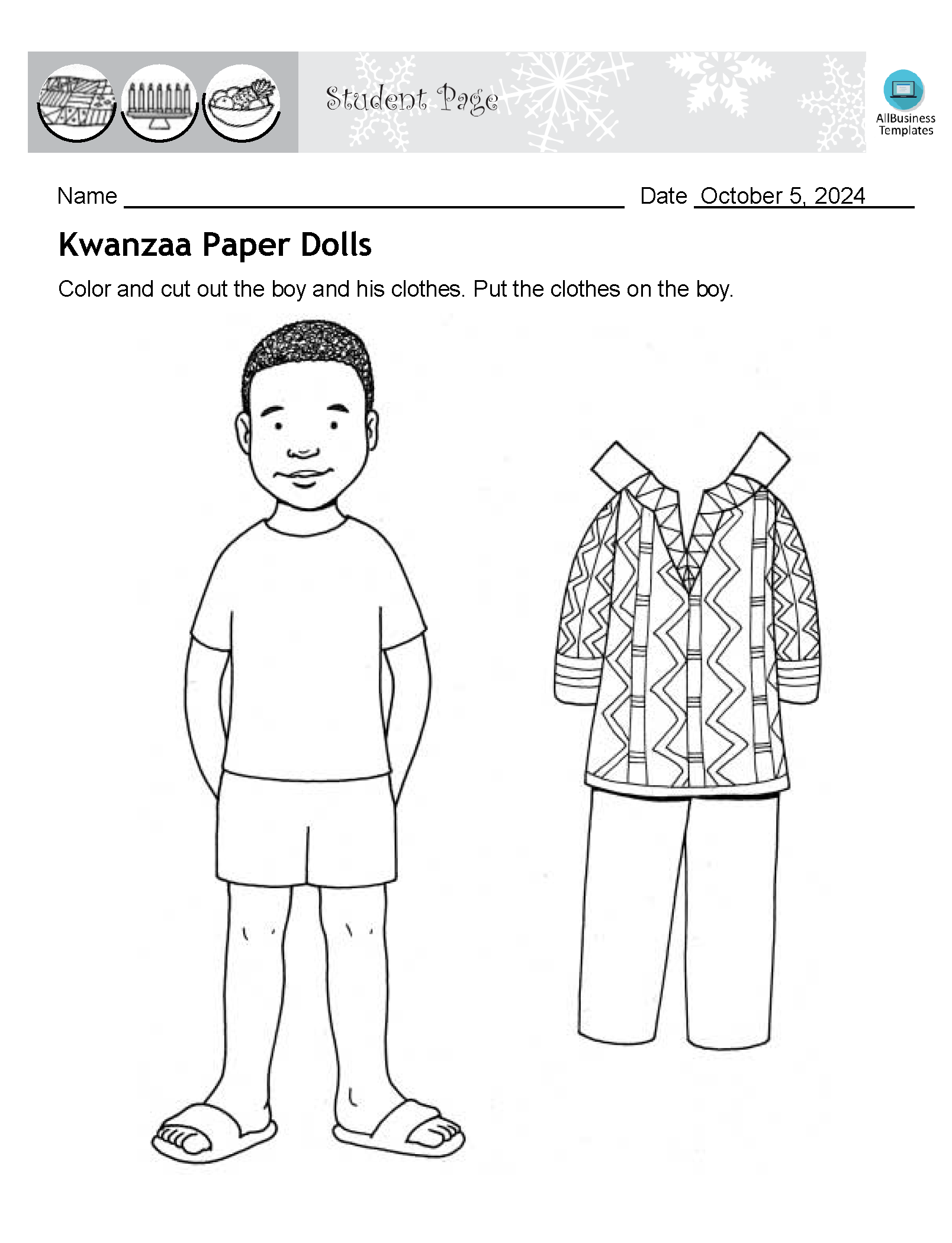 Paper Doll Template Word | Templates at allbusinesstemplates.com