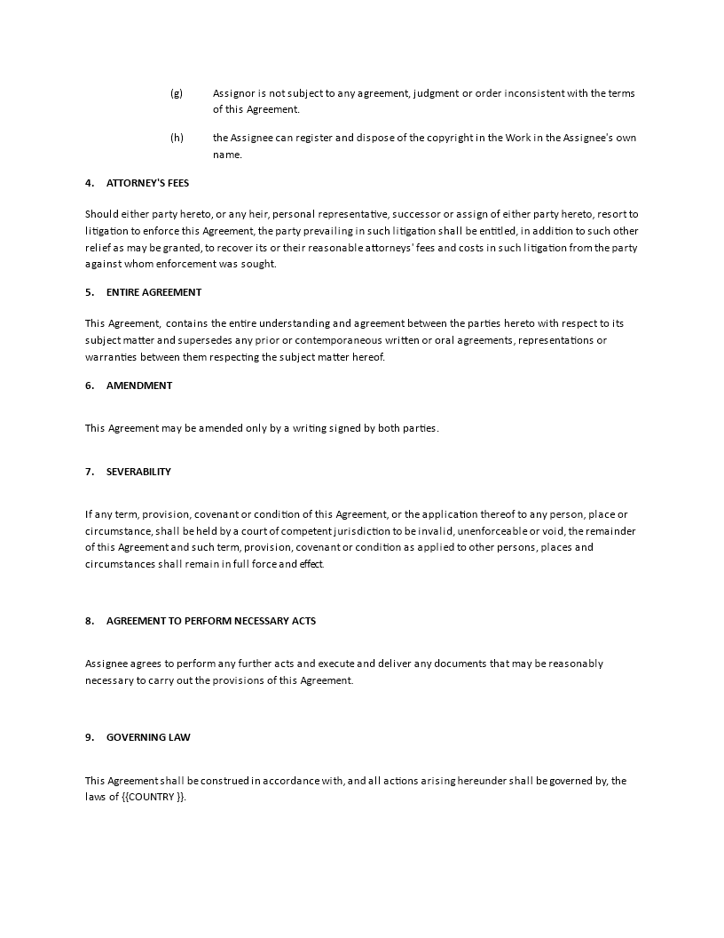 Patent Assignment Agreement Template | Templates at ...