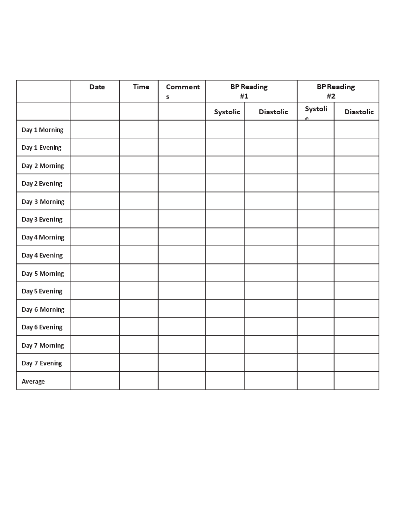 Kostenloses Printable Blood Pressure Log kostenloses-printable-blood-pressure-log
