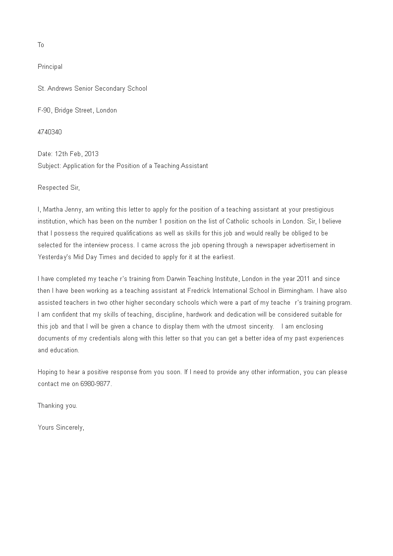  Formal Job Application Letter Allbusinesstemplates