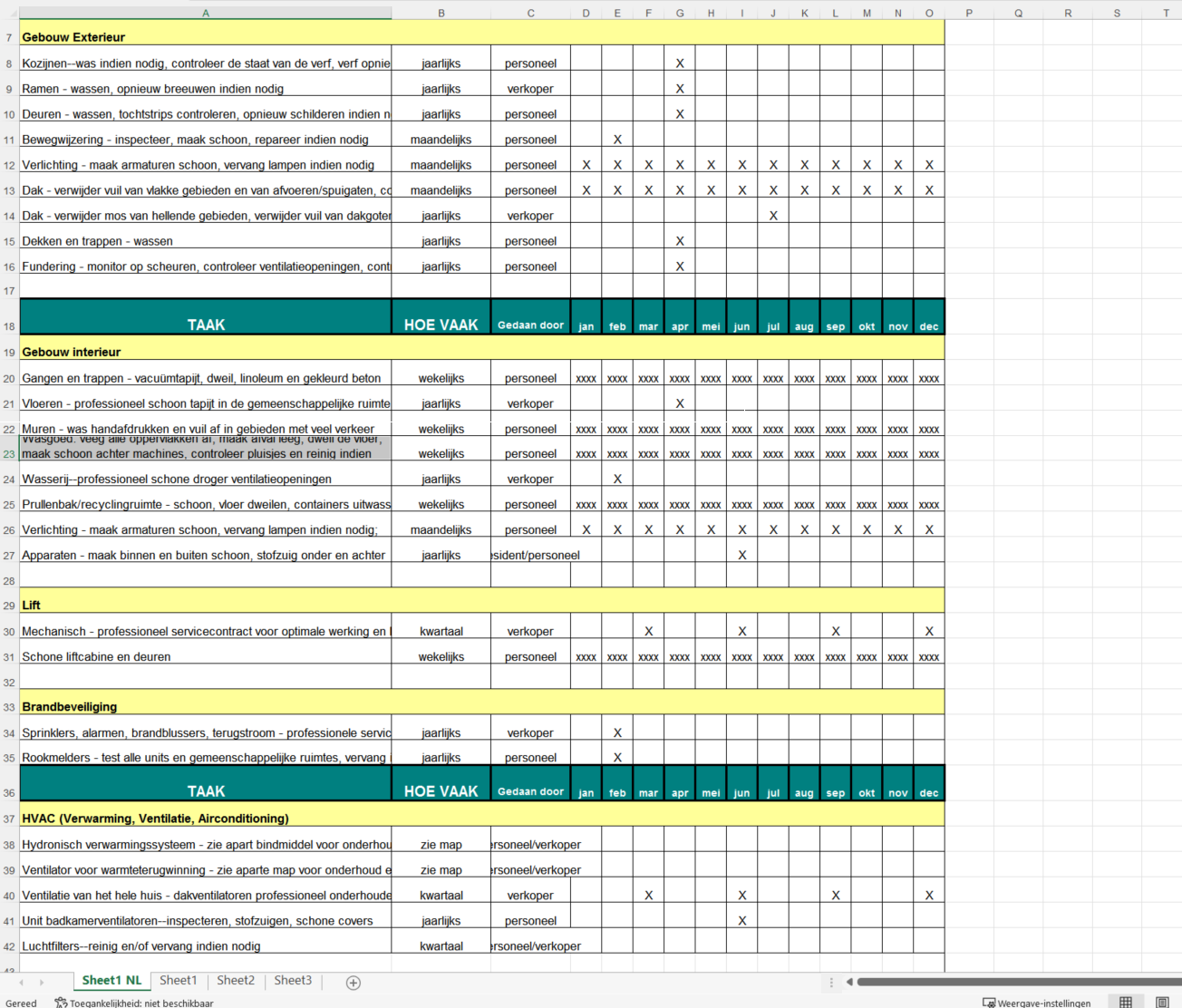  Routine Onderhoud Checklist Allbusinesstemplates