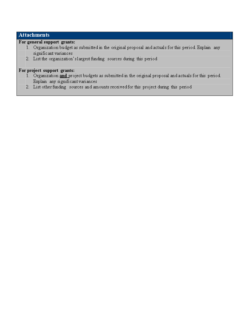 Common Grant Report template | Templates at allbusinesstemplates.com