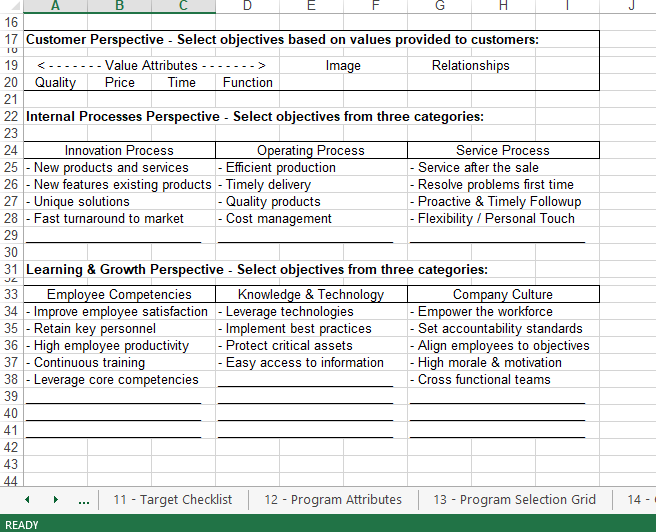 Balanced Scorecard Excel template | Templates at allbusinesstemplates.com