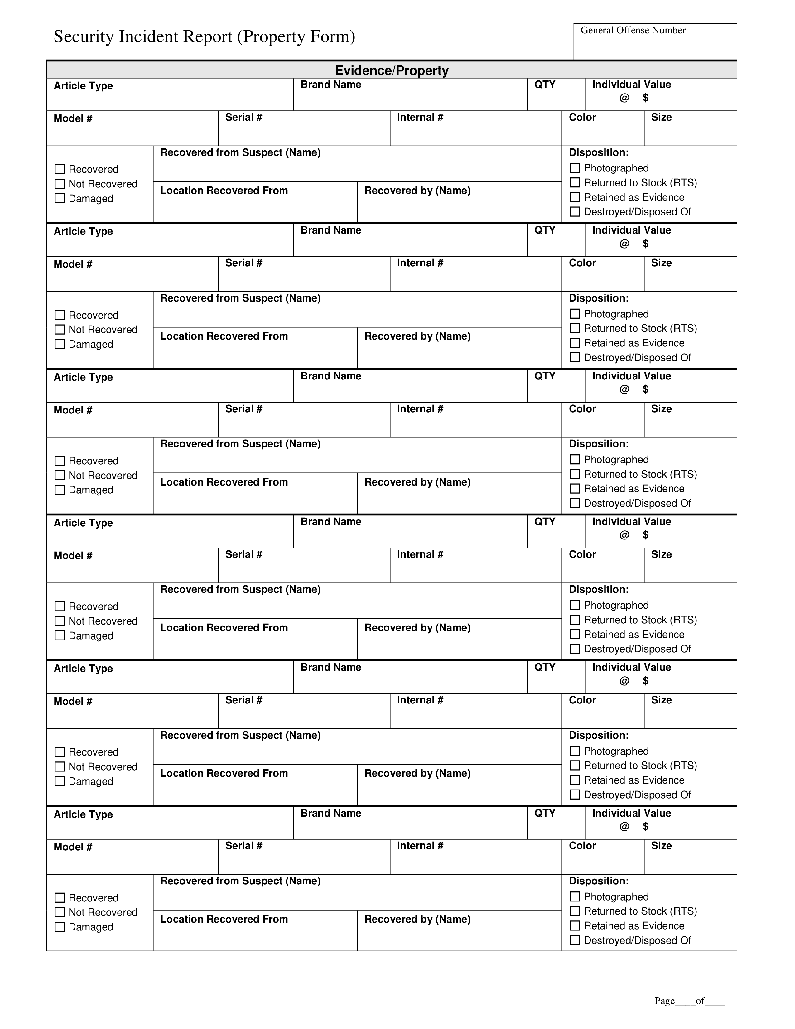 Security Incident | Templates at allbusinesstemplates.com