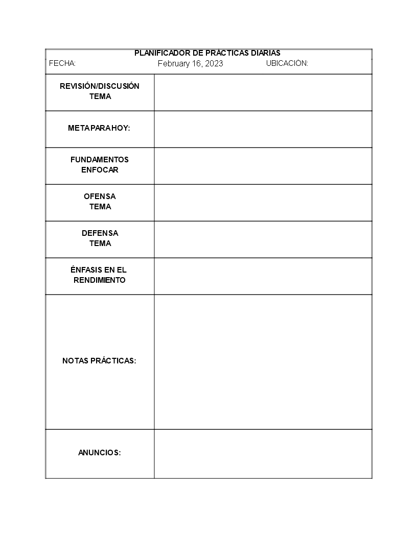 Dario de autoentrentrenamiento | Templates at allbusinesstemplates.com