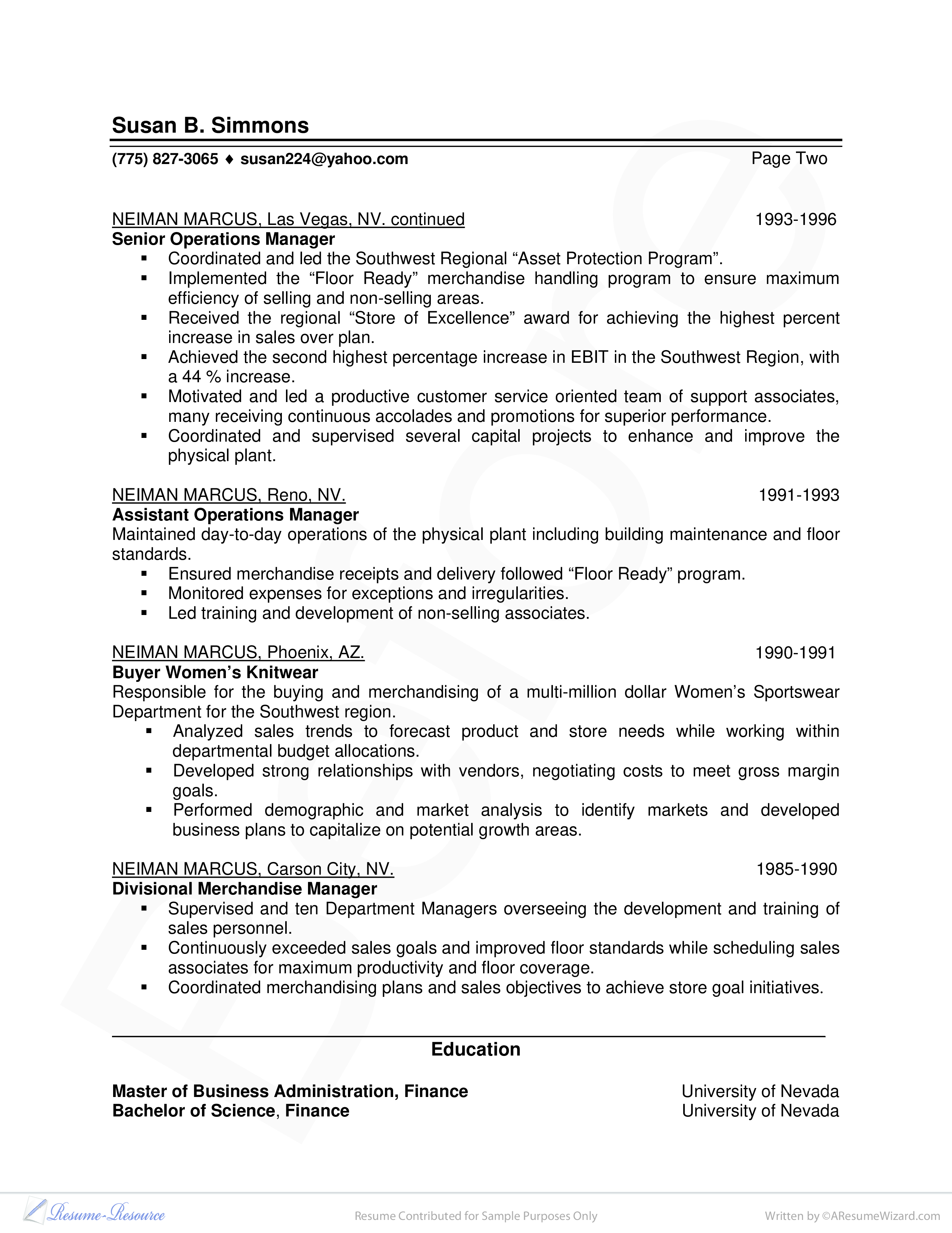 COO Operations Manager | Templates at allbusinesstemplates.com