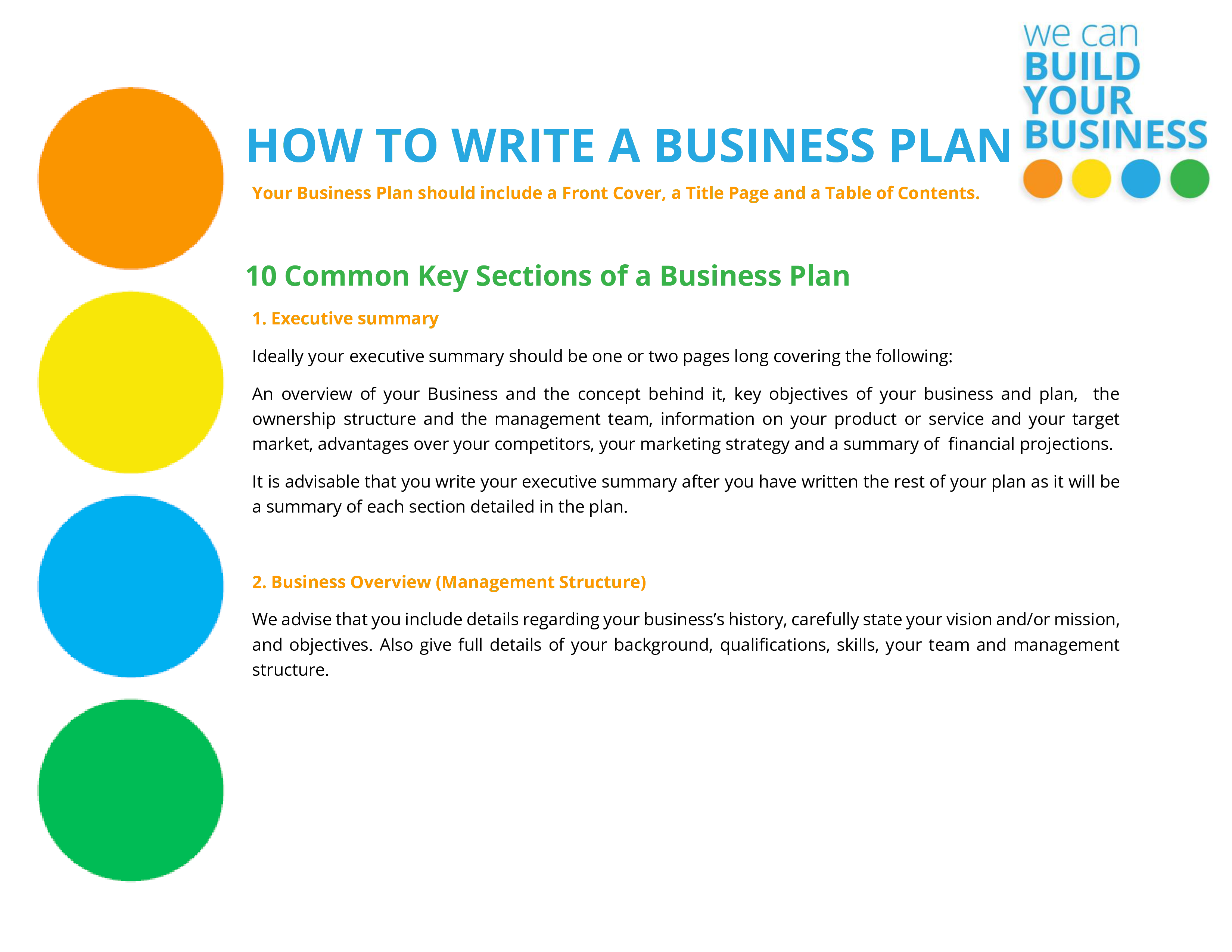 Business Plan Guidance Template | Templates at allbusinesstemplates.com