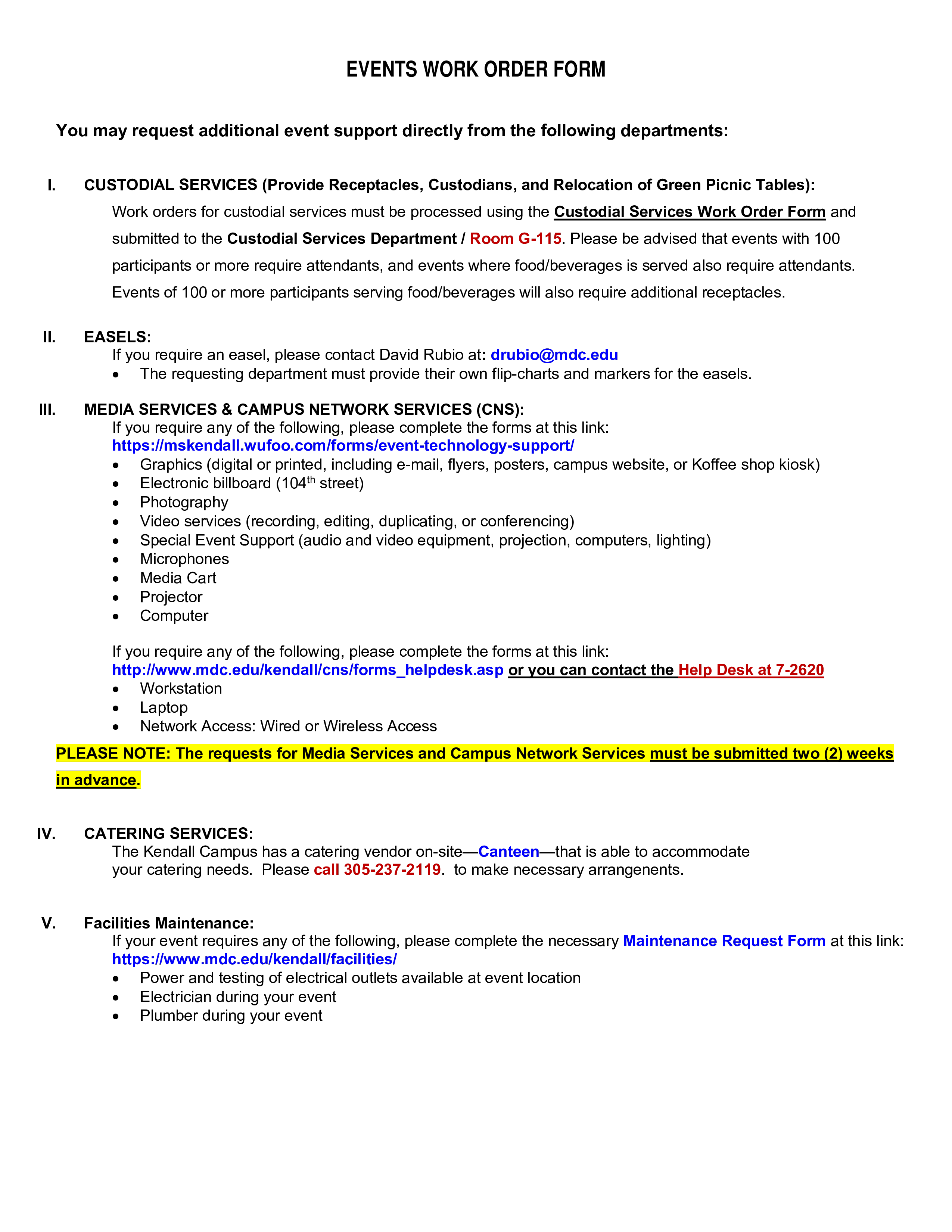 Events Work Order | Templates at allbusinesstemplates.com