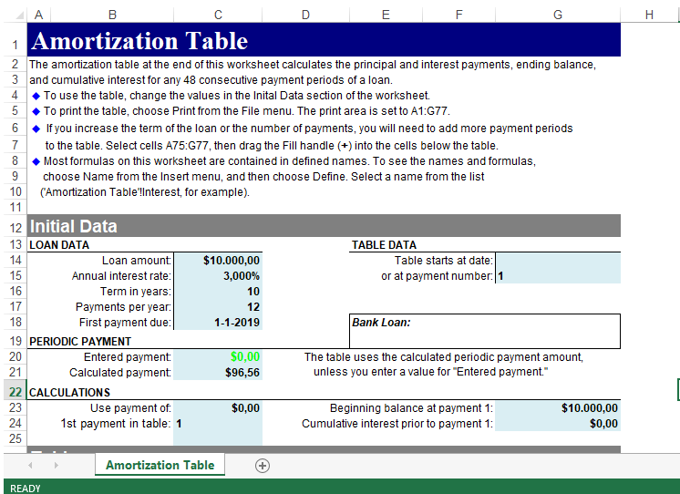 Loan Amortization Schedule Excel | Templates at allbusinesstemplates.com