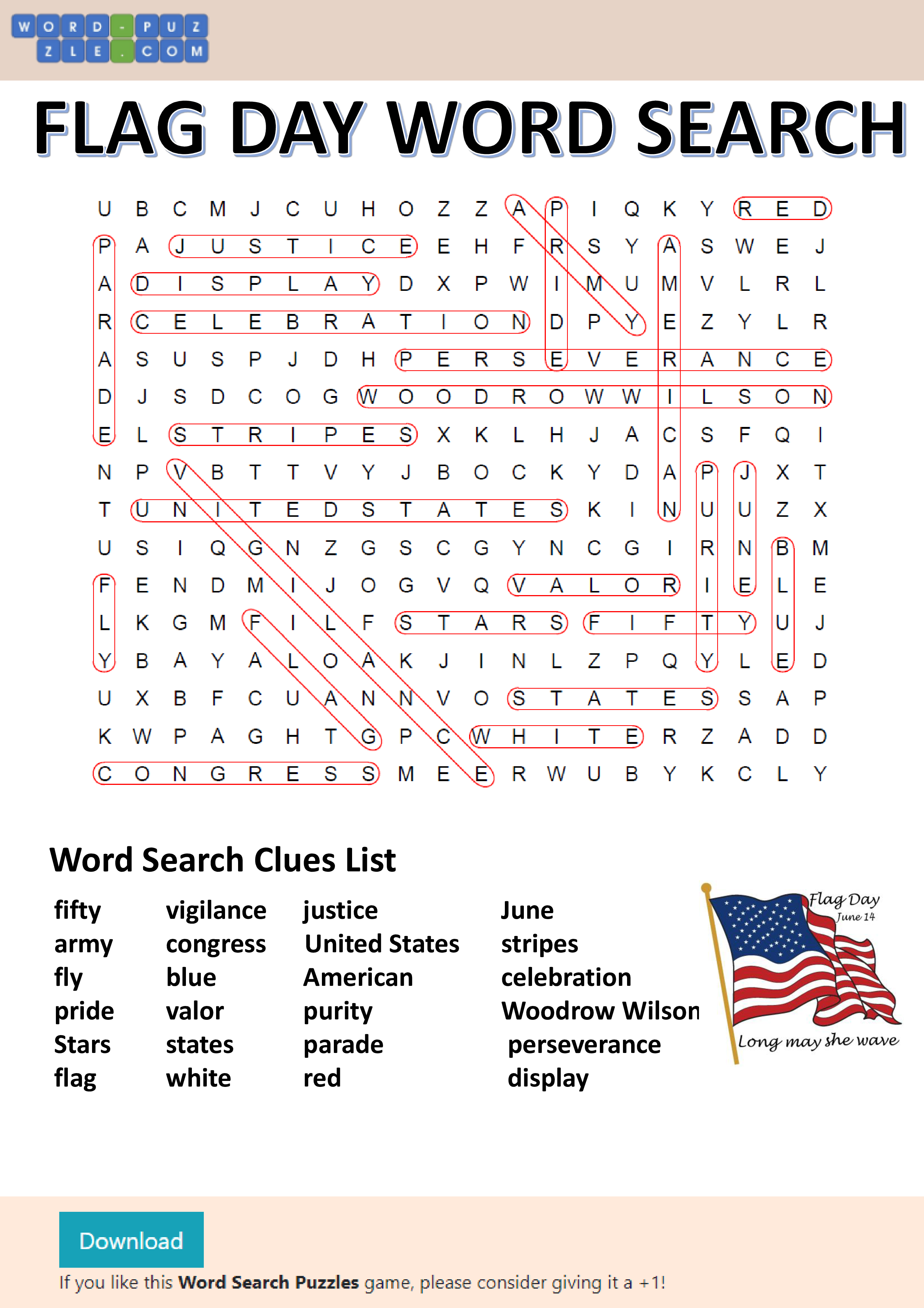 Flag Day Word Scramble at Wilfred Mccarty blog