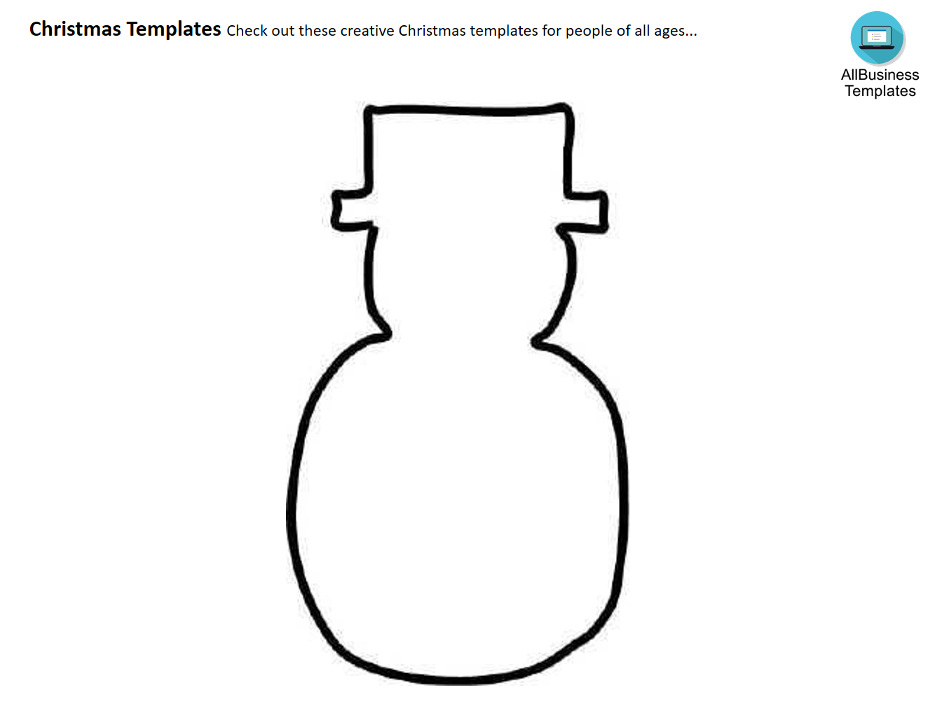 Christmas Snowman Color Page | Templates at allbusinesstemplates.com