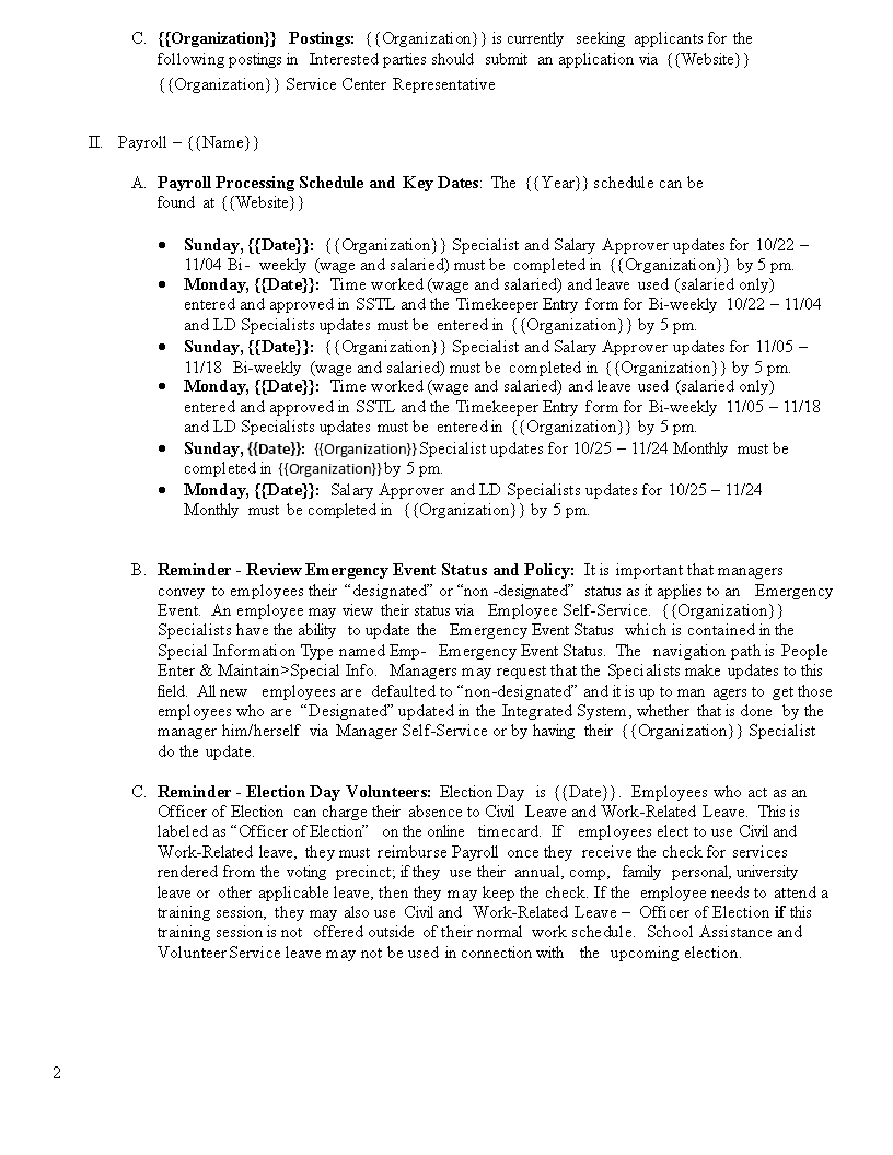 Human Resources Team Meeting Agenda PDF Template | Templates at ...