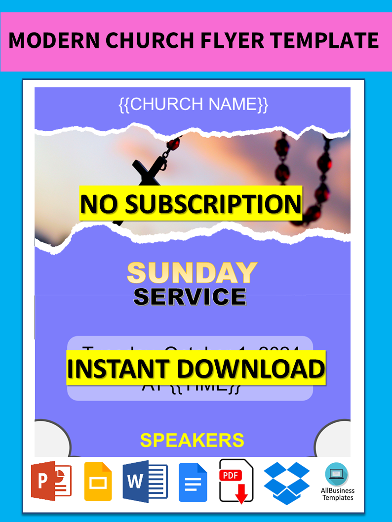 Modern Church Flyer | Templates at allbusinesstemplates.com