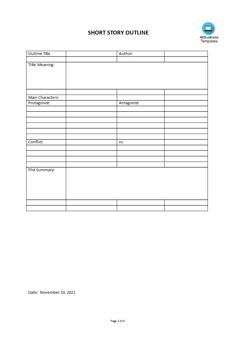 Outline Template | Templates at allbusinesstemplates.com