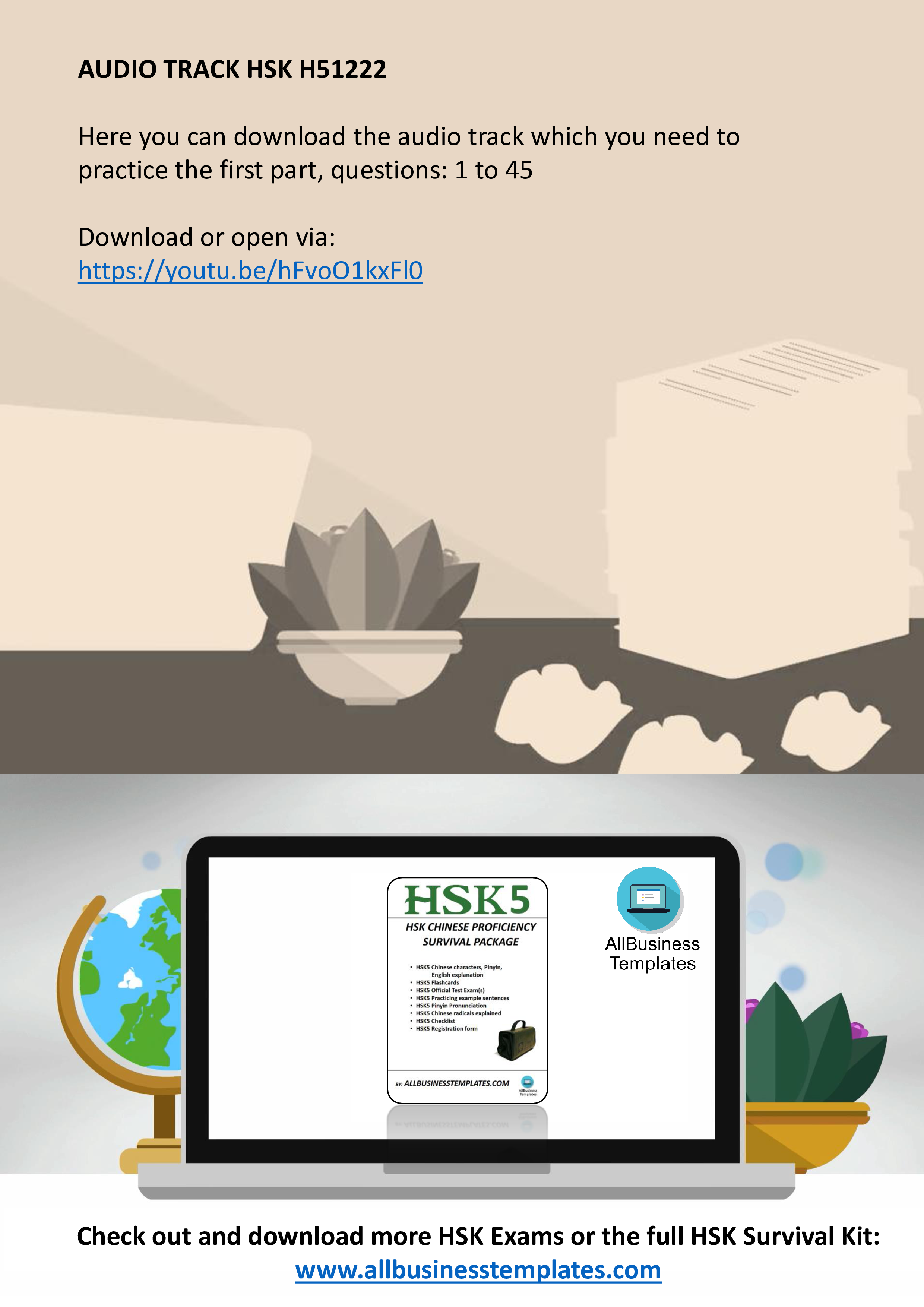 HSK5 H51222 Official Exam Paper | Templates at allbusinesstemplates.com