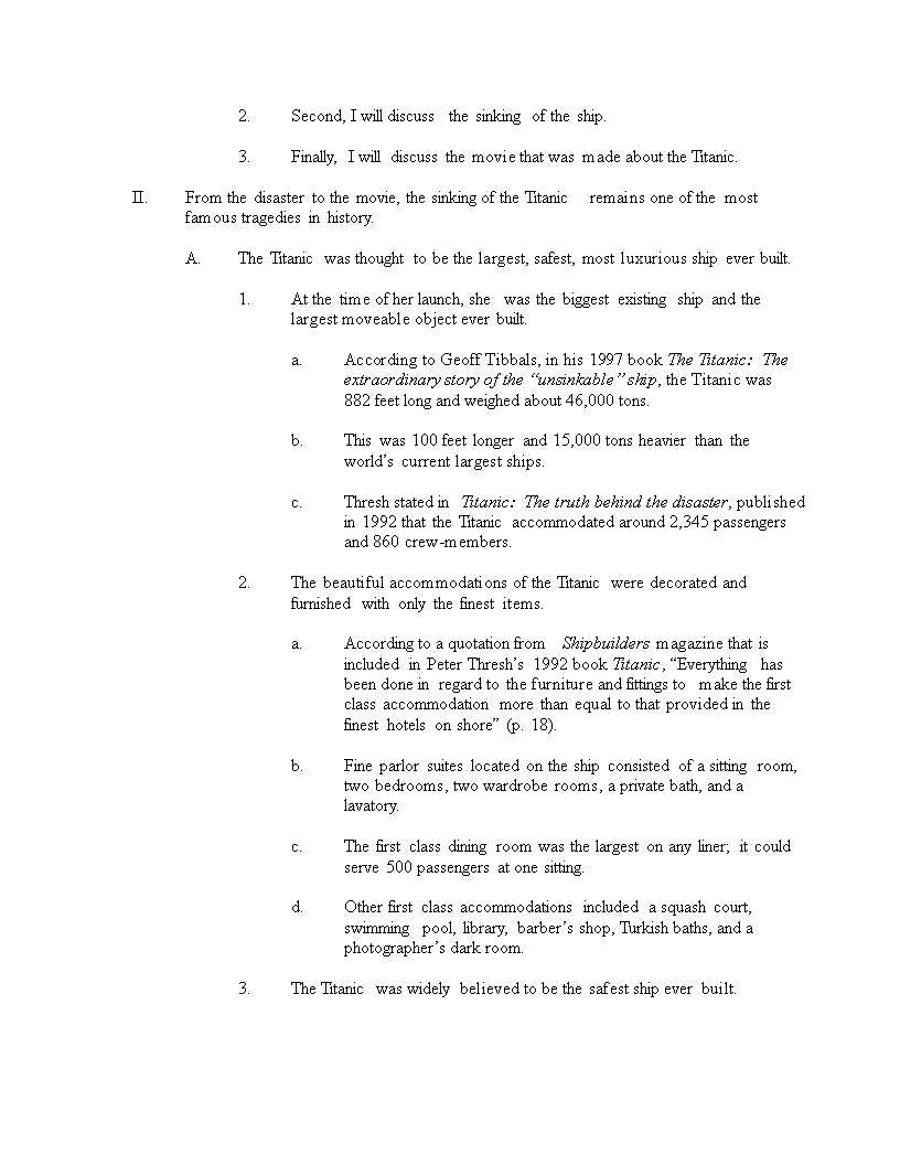 Great Informative Speech Outline | Templates at allbusinesstemplates.com