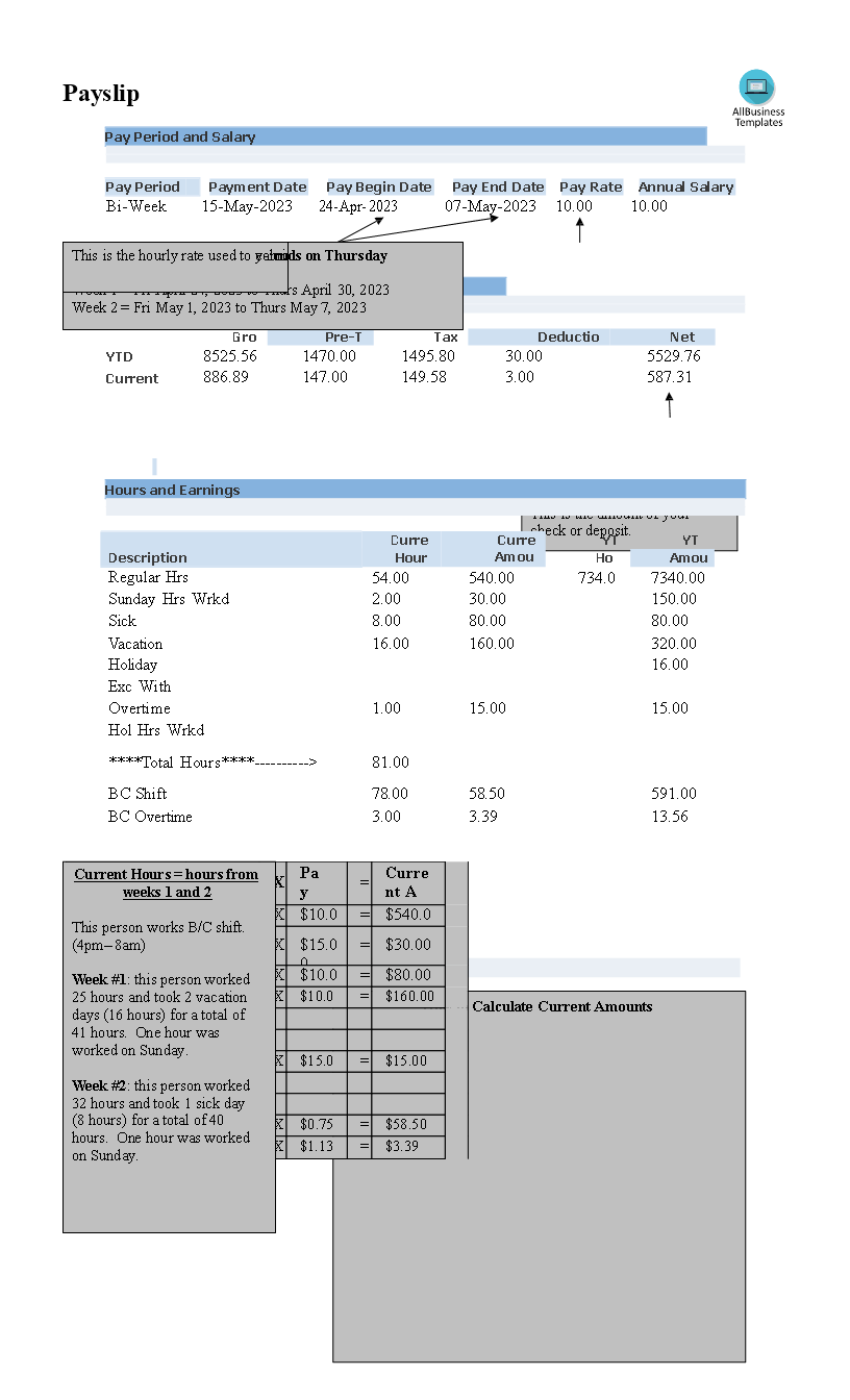 Gratis Voorbeeld loonbrief