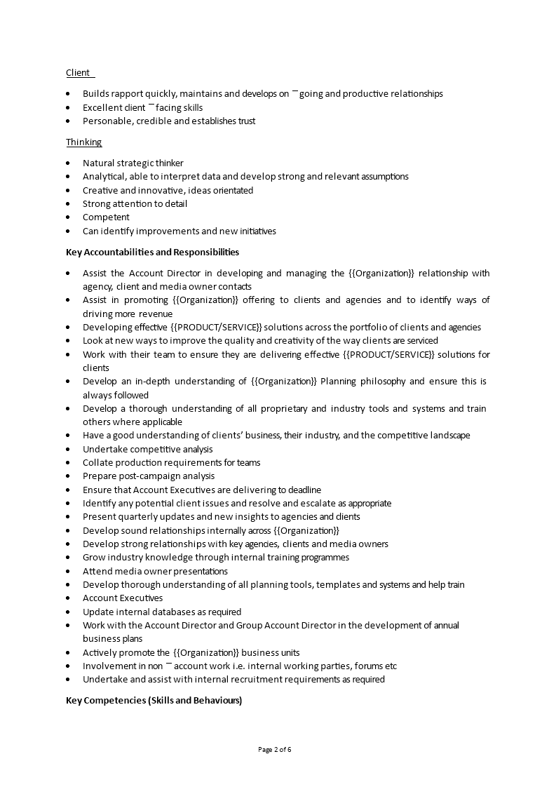 Account Manager Job Description | Templates at allbusinesstemplates.com