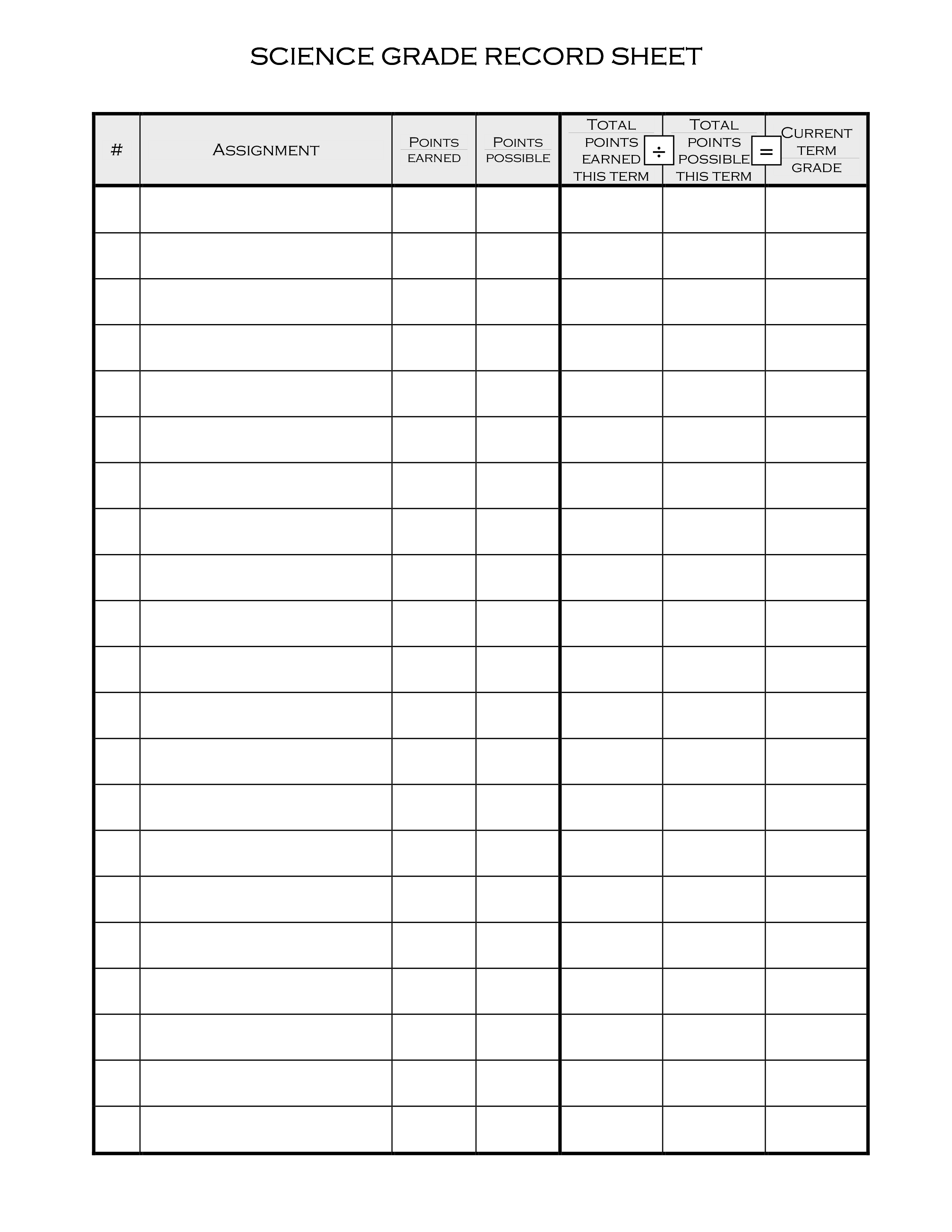 Printable Sheep Record Template