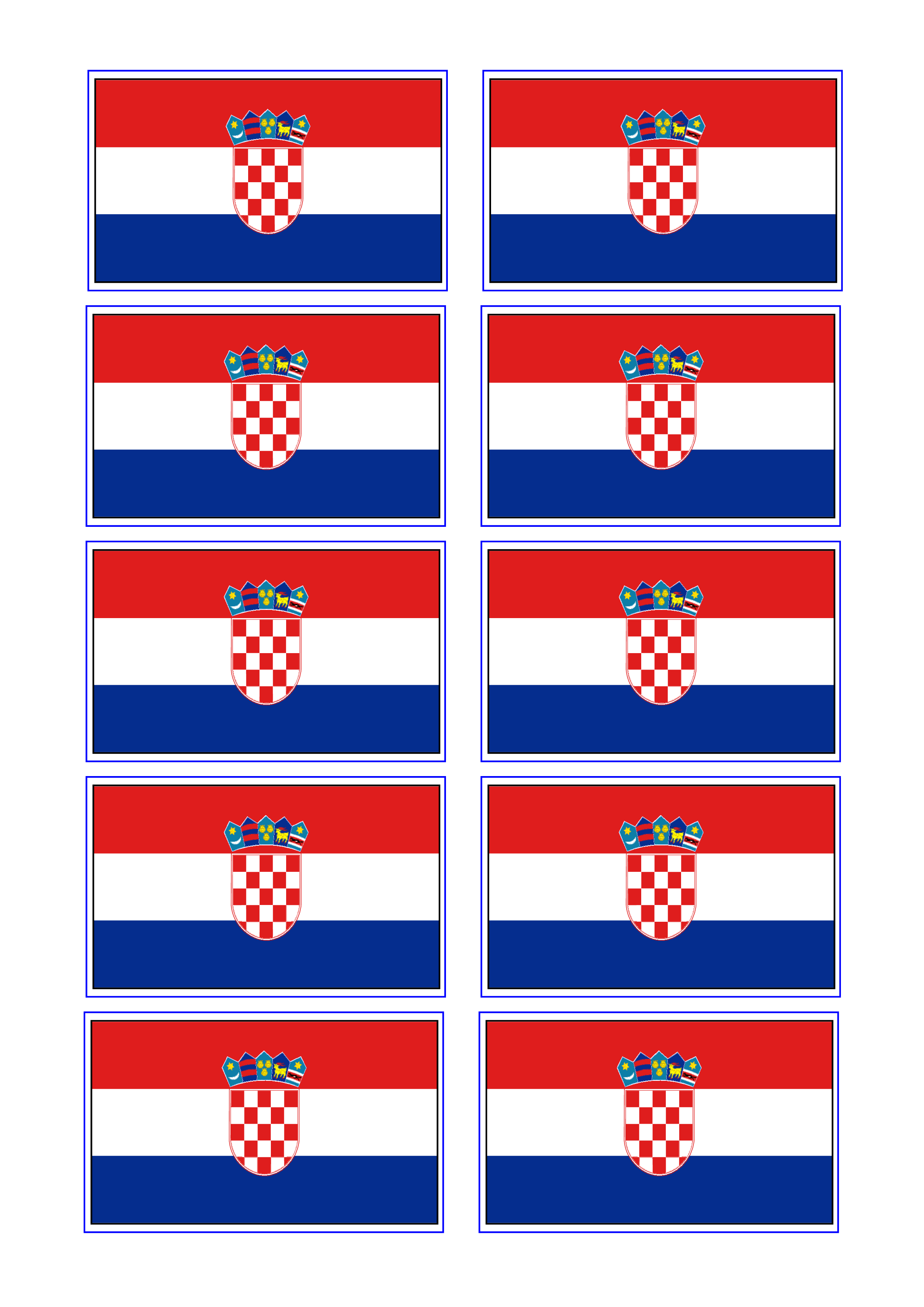 Croatia Flag | Templates at allbusinesstemplates.com