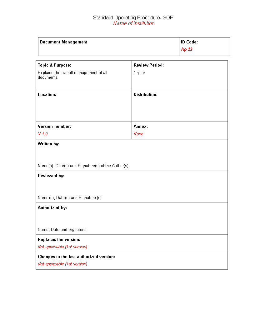 Quality Document Management | Templates at allbusinesstemplates.com