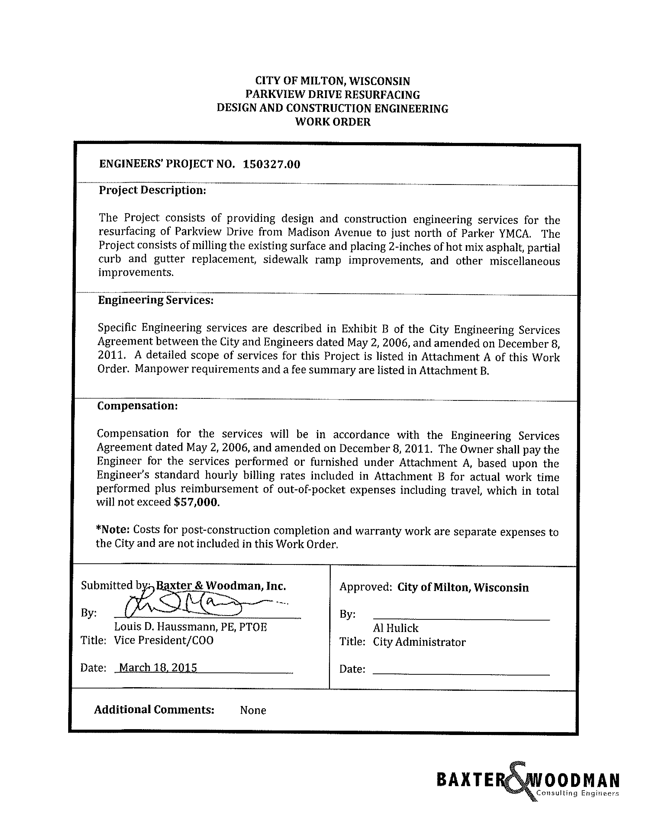Construction Engineering Work Order Templates At Allbusinesstemplates