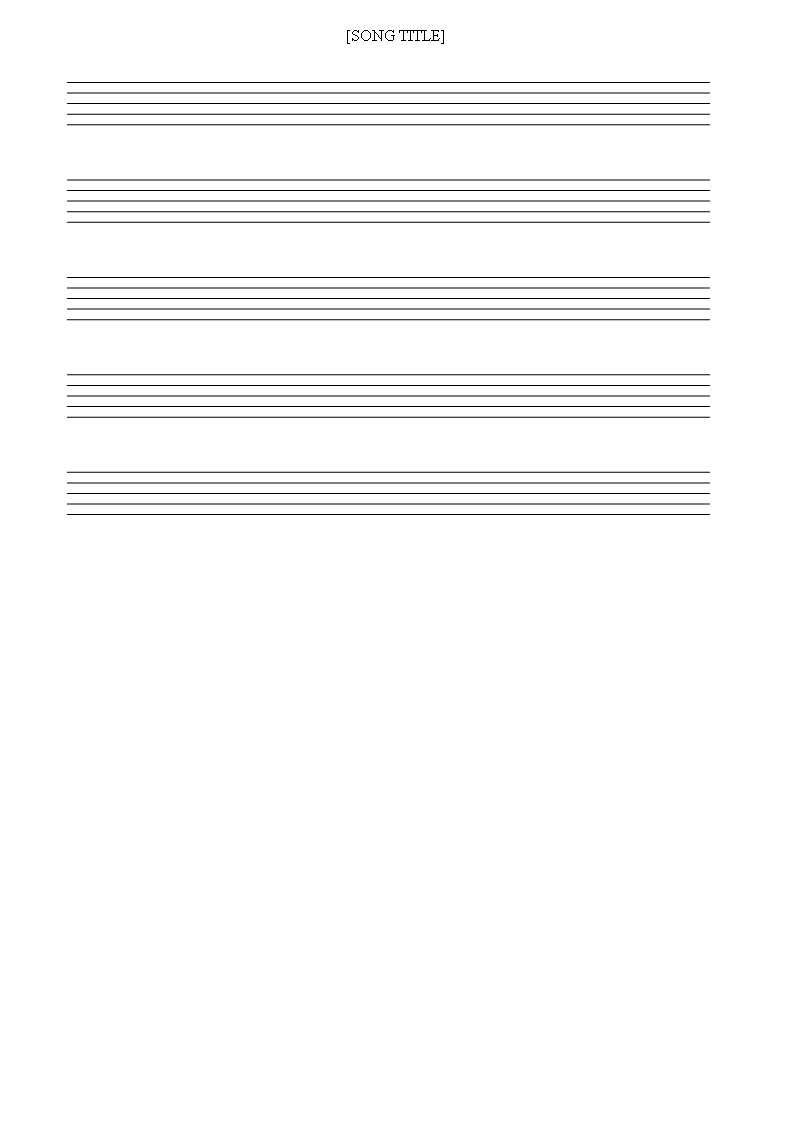 Blank Music Staff Sheet with 8 lines | Templates at ...