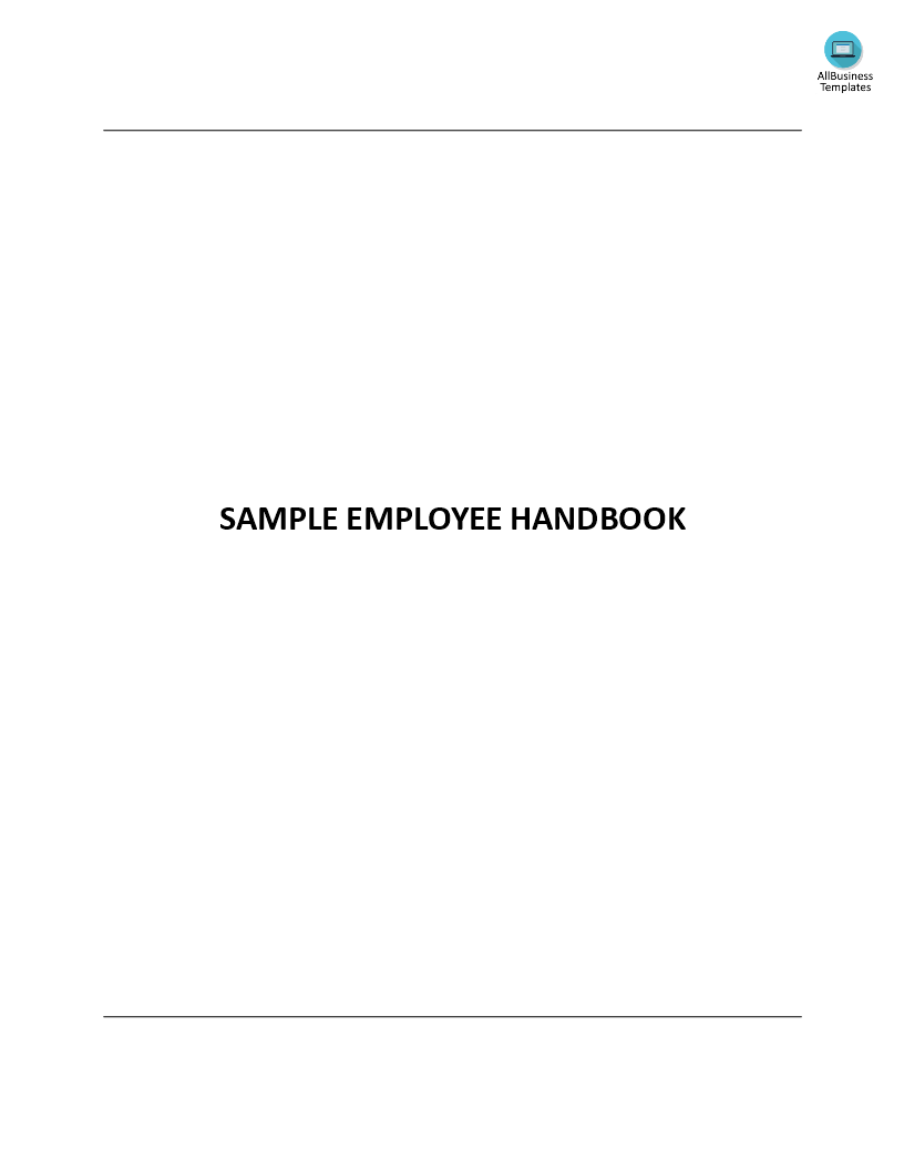 Sample Employee Handbook Template | Templates at allbusinesstemplates.com