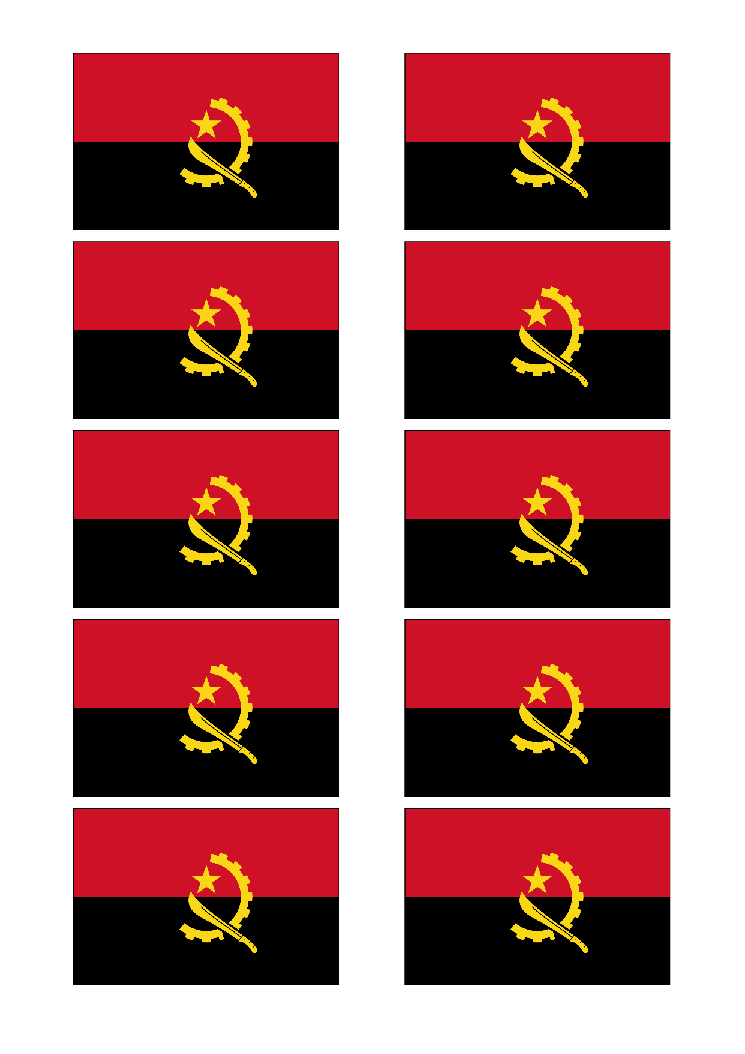 Angola Flag | Templates at allbusinesstemplates.com