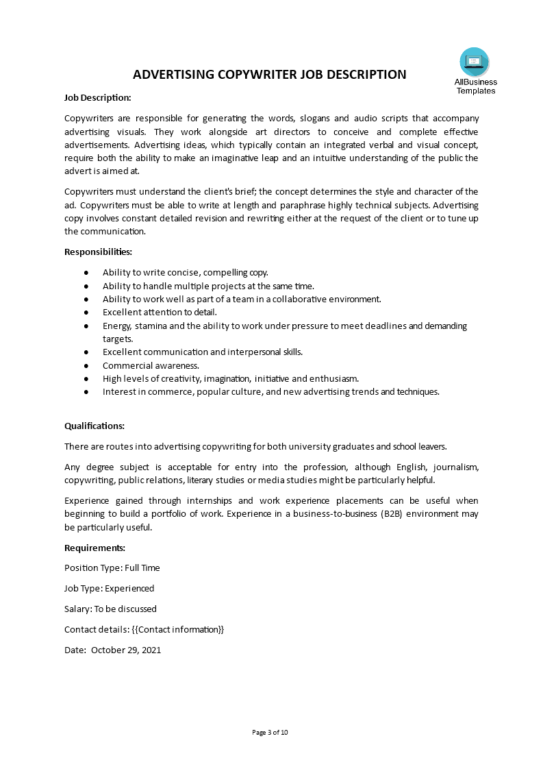 Online Editing Job Description | Templates at allbusinesstemplates.com