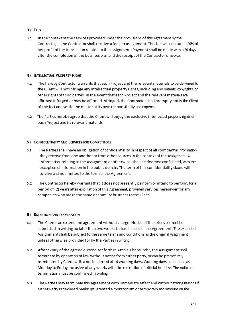 Simple Independent Contractor Agreement | Templates at ...