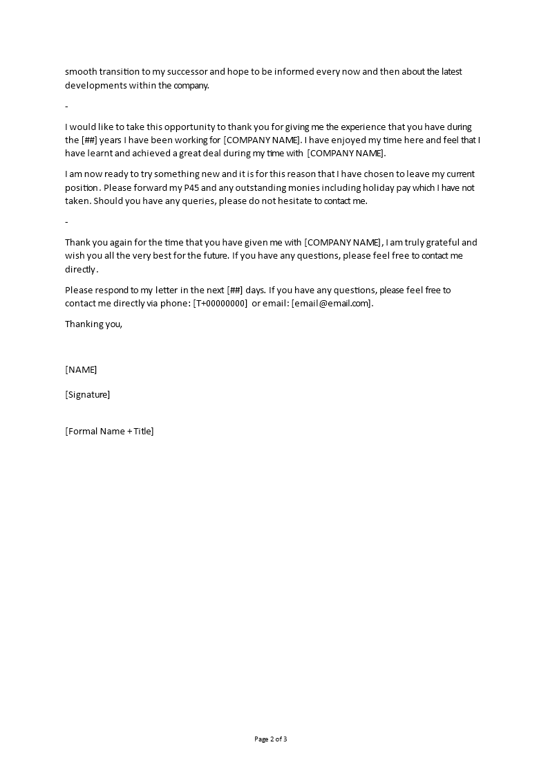 Best Resignation Letter to Boss | Templates at allbusinesstemplates.com