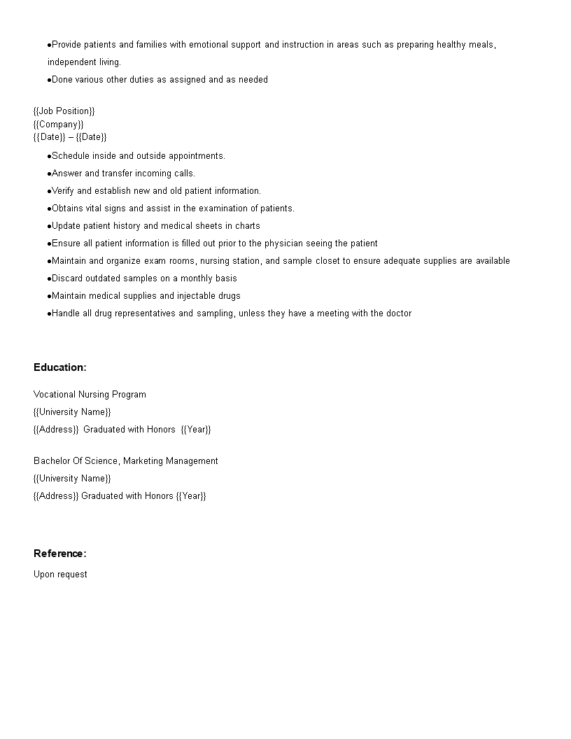Entry Level Healthcare Administration Resume | Templates at ...