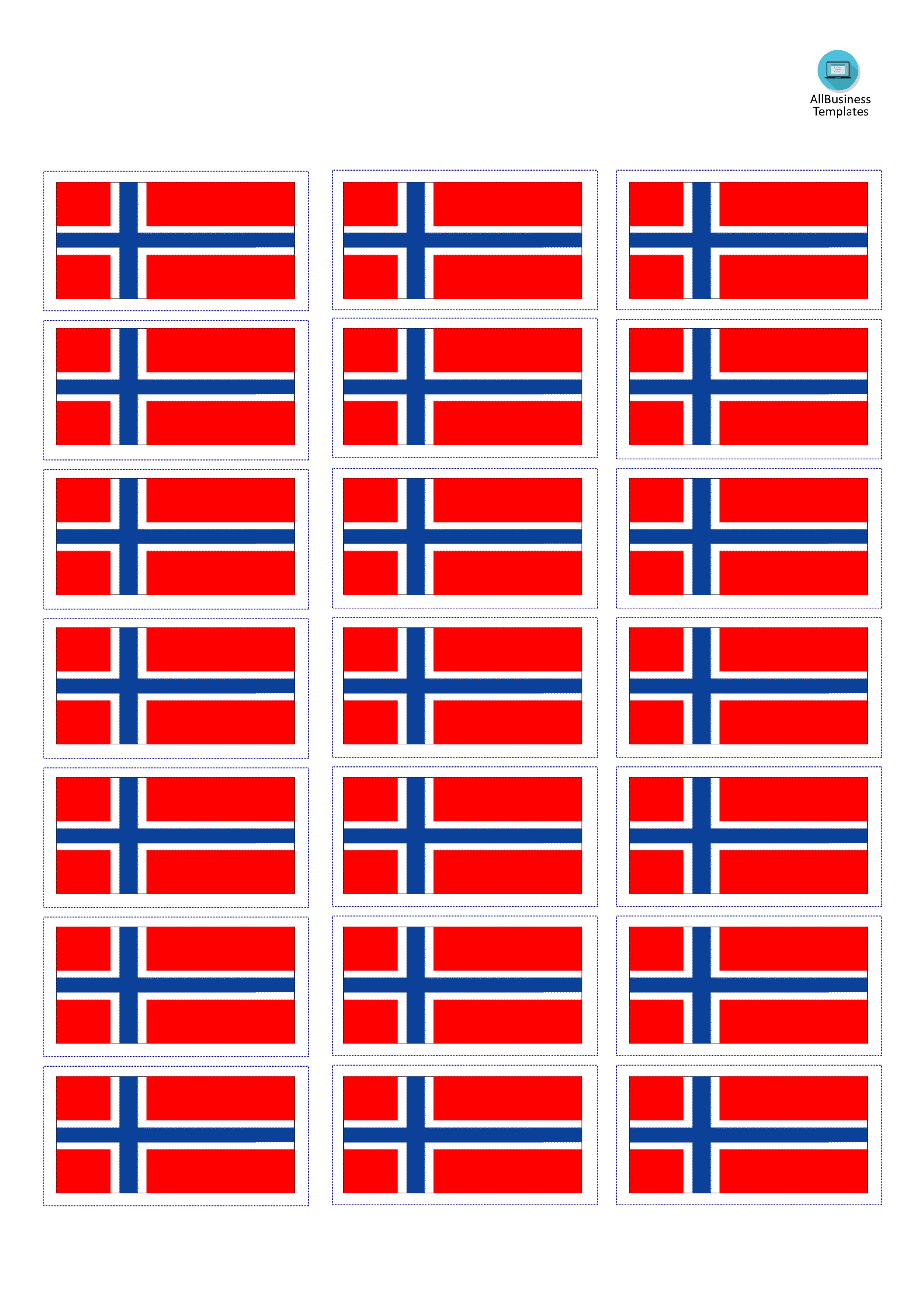 Norwegian Flag | Templates at allbusinesstemplates.com