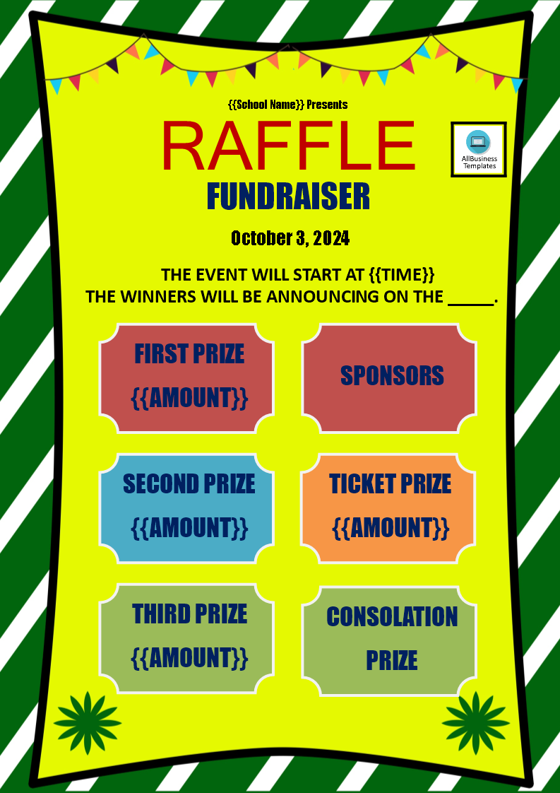 Raffle Fundraiser Poster | Templates at allbusinesstemplates.com
