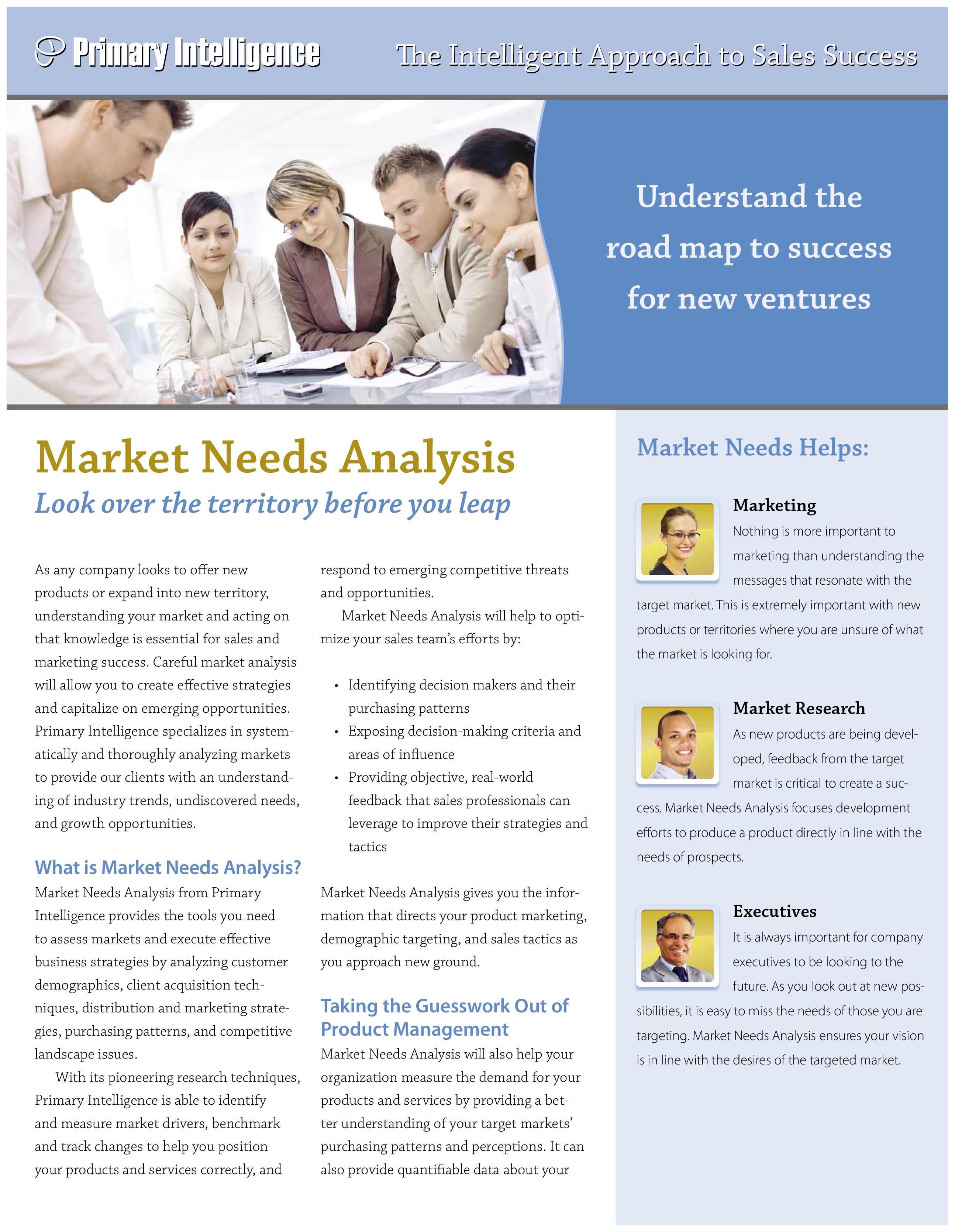 Market Needs Analysis Sample Templates At Allbusinesstemplates