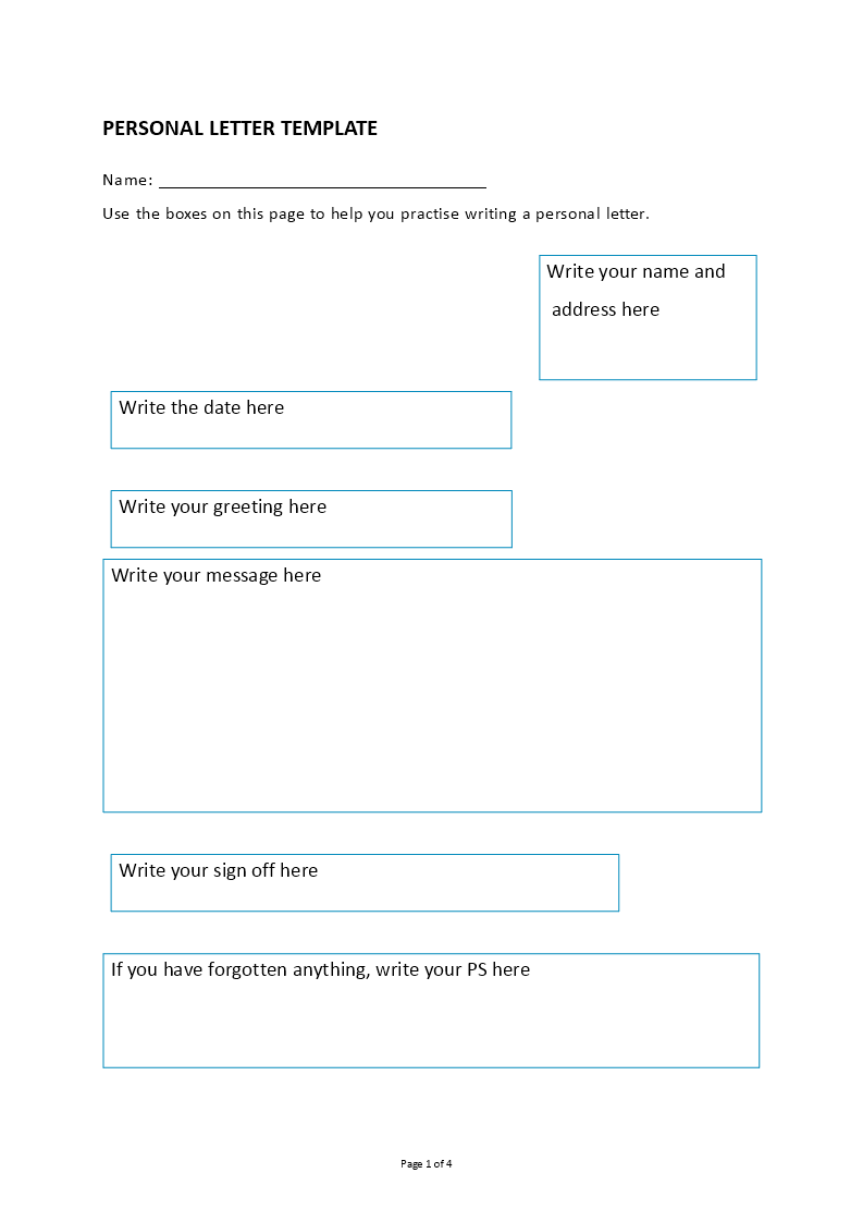 Personal Letter | Templates at allbusinesstemplates.com